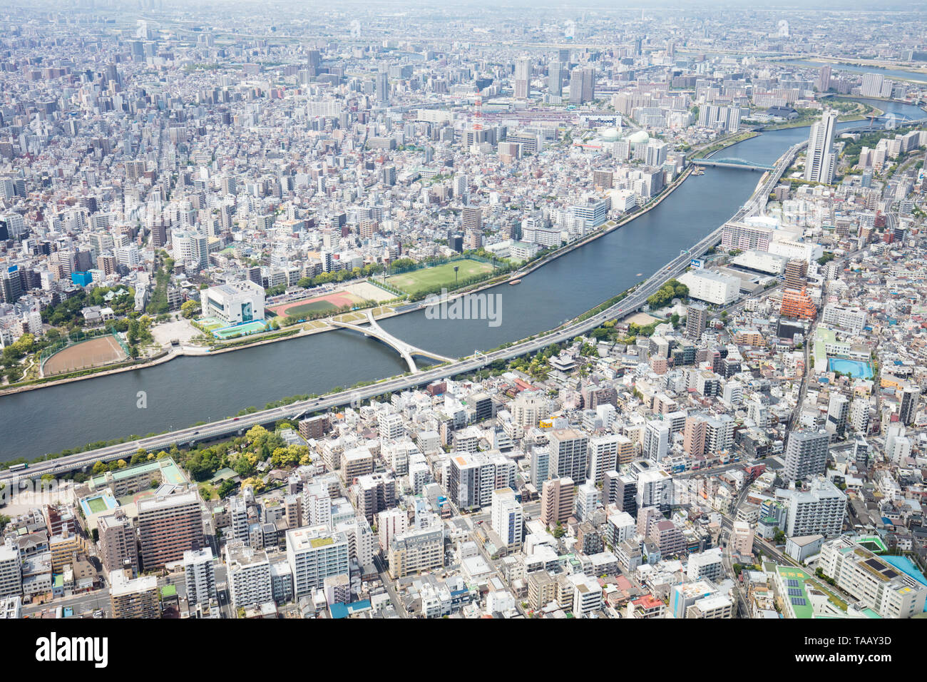 Tokyo Aerial View in Japan Stock Photo - Alamy