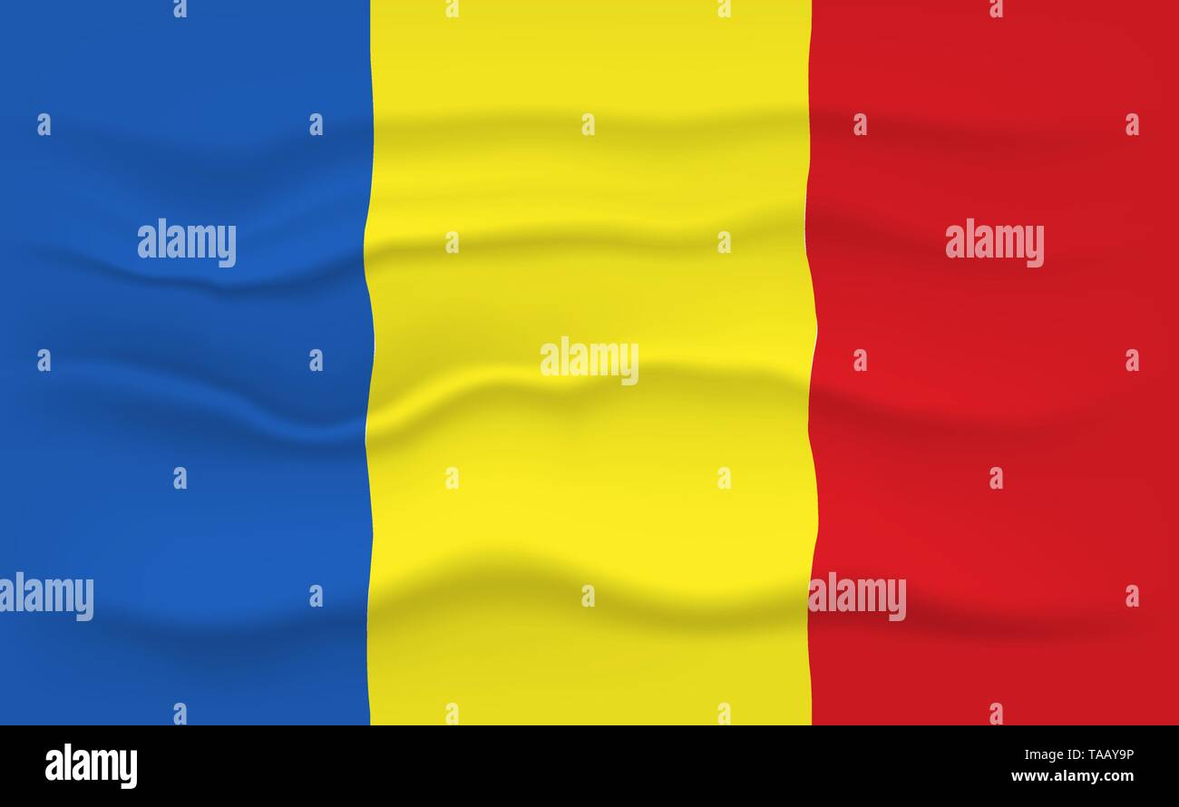 Romania flag waving Stock Vector Images - Alamy