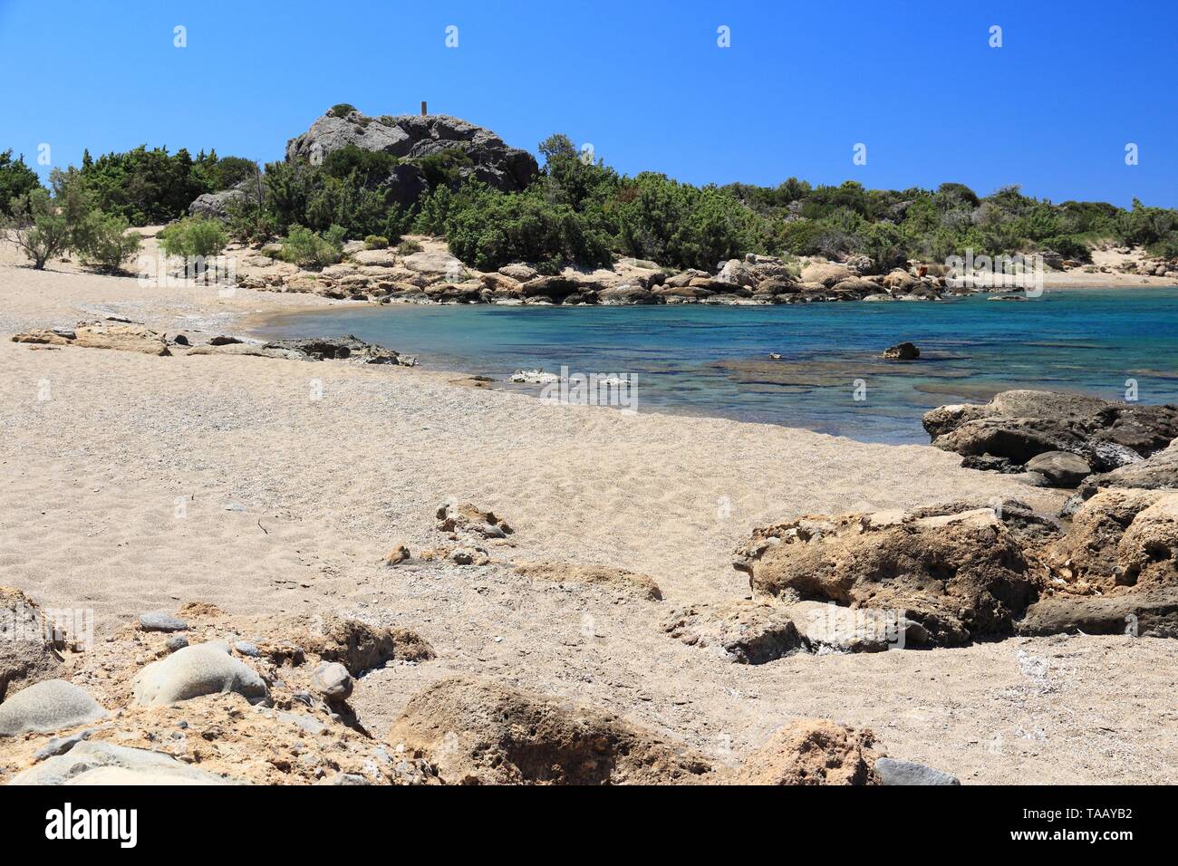 Coast of Crete island in Greece. Beach in Paleochora (also known as ...
