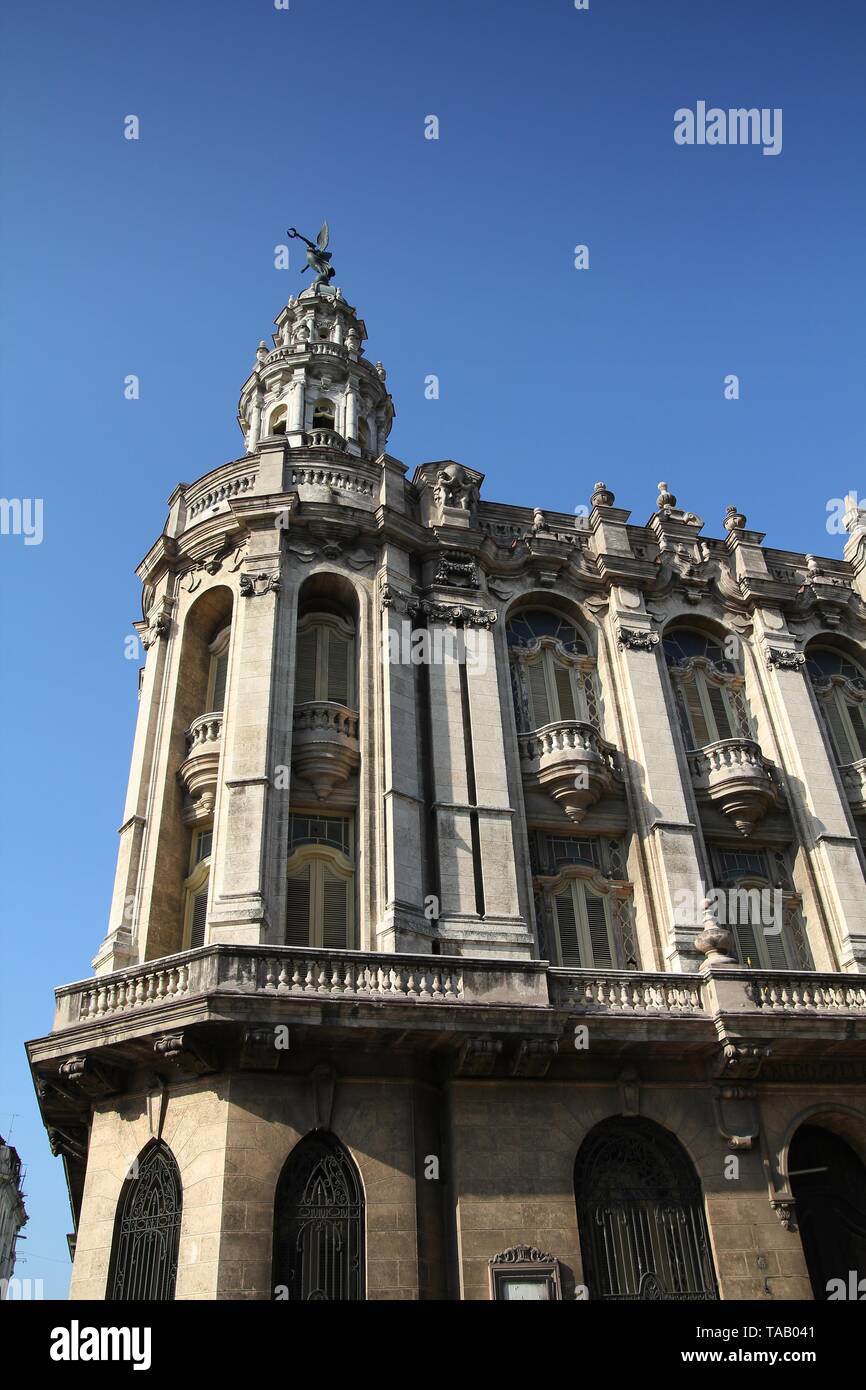 Havana, Cuba - city architecture. Famous Great Theatre building. Havana ...