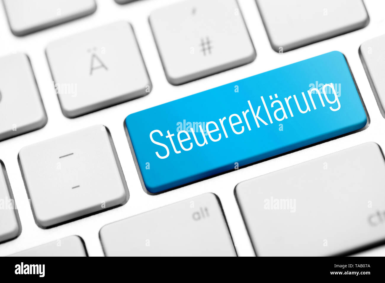 tax return key on keyboard Stock Photo - Alamy