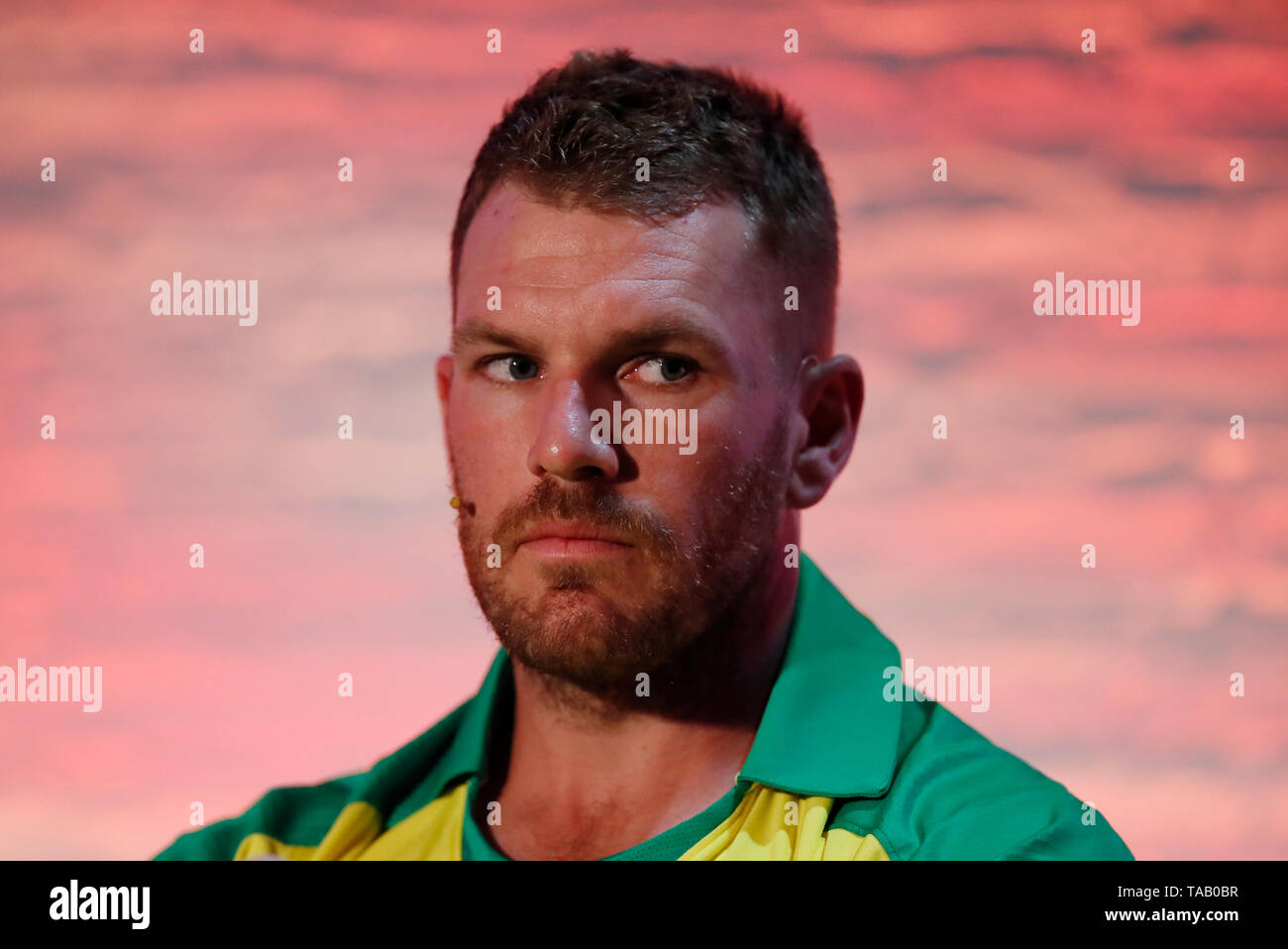 Australia's Aaron Finch during the Cricket World Cup captain's launch ...