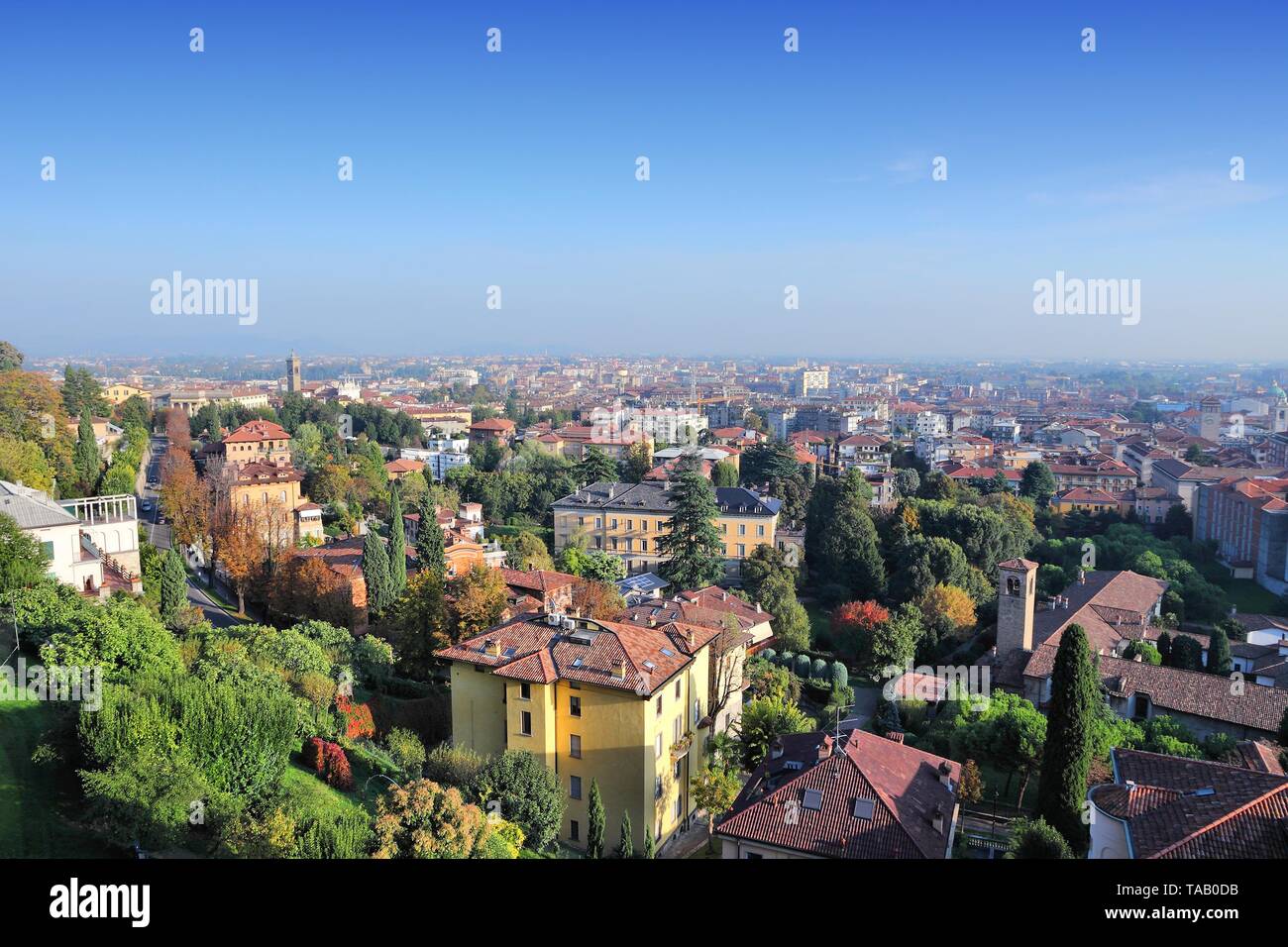 Bergamo city aerial view hi-res stock photography and images - Alamy
