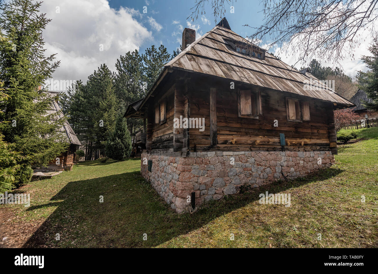 Rural traditional houses from 1890 in Sirogojno village in Zlatibor ...