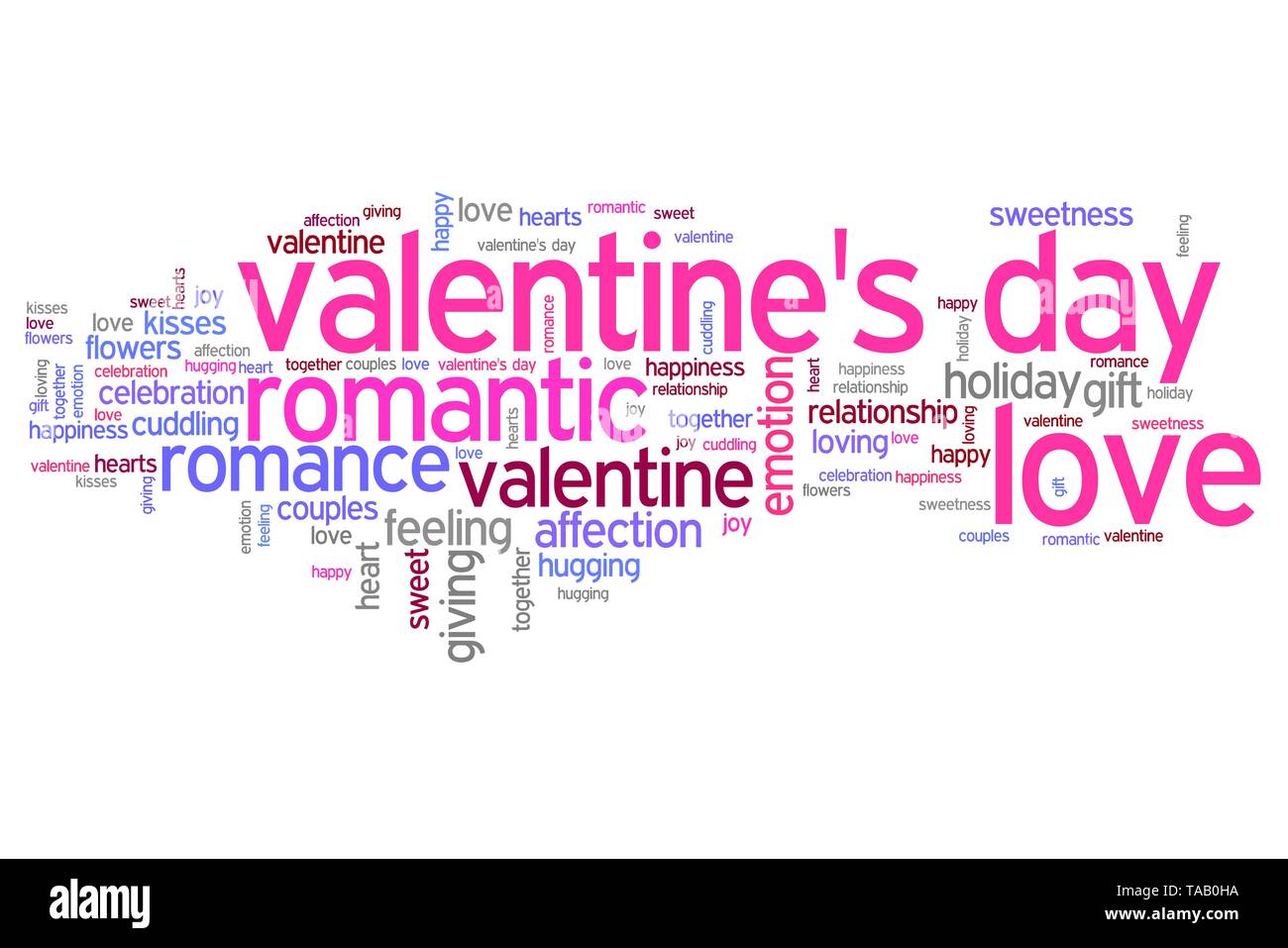 Valentine's Day word cloud illustration. Word collage concept Stock ...