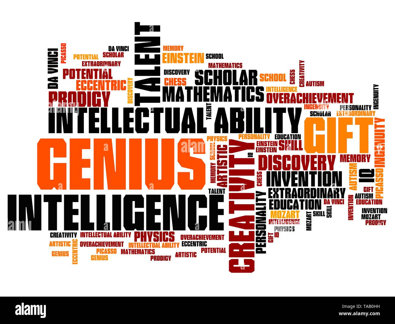 Genius issues and concepts word cloud illustration. Word collage ...