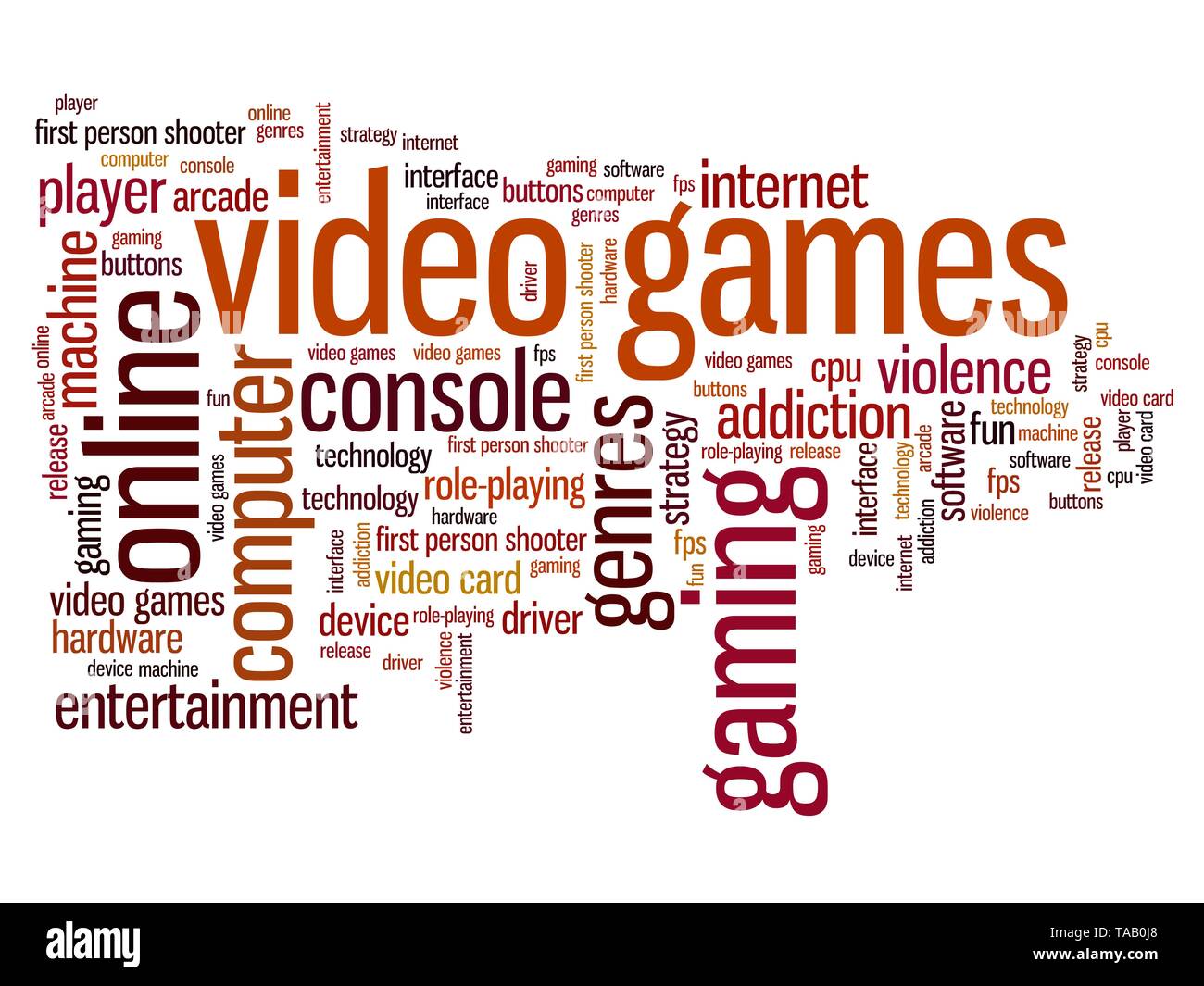 Video games concepts word cloud illustration. Word collage concept ...