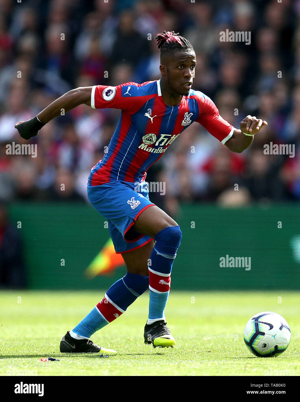 Crystal Palace's Wilfried Zaha in action during the Premier League ...