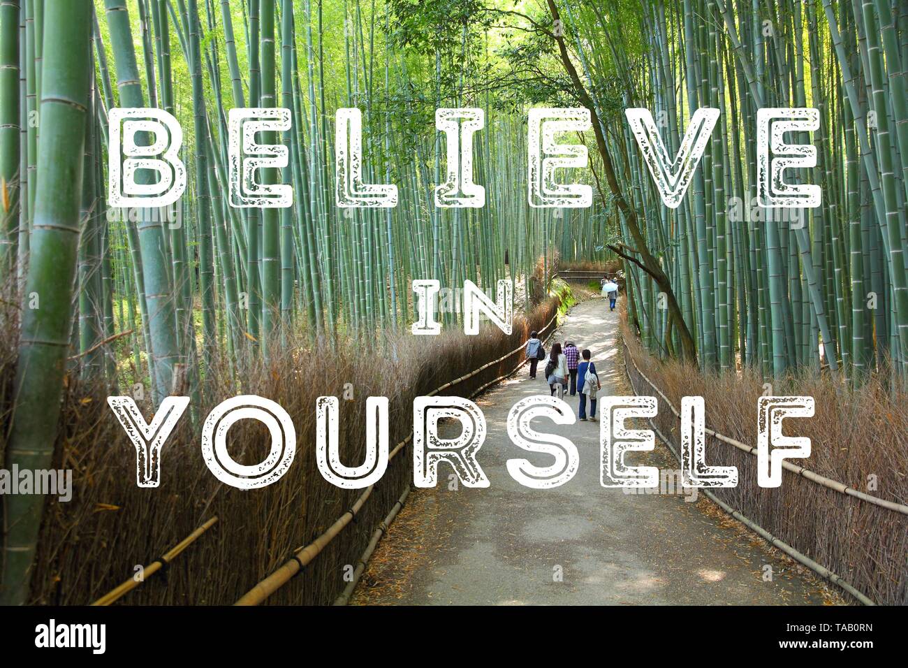 Believe in yourself - self confidence motivational poster Stock Photo ...