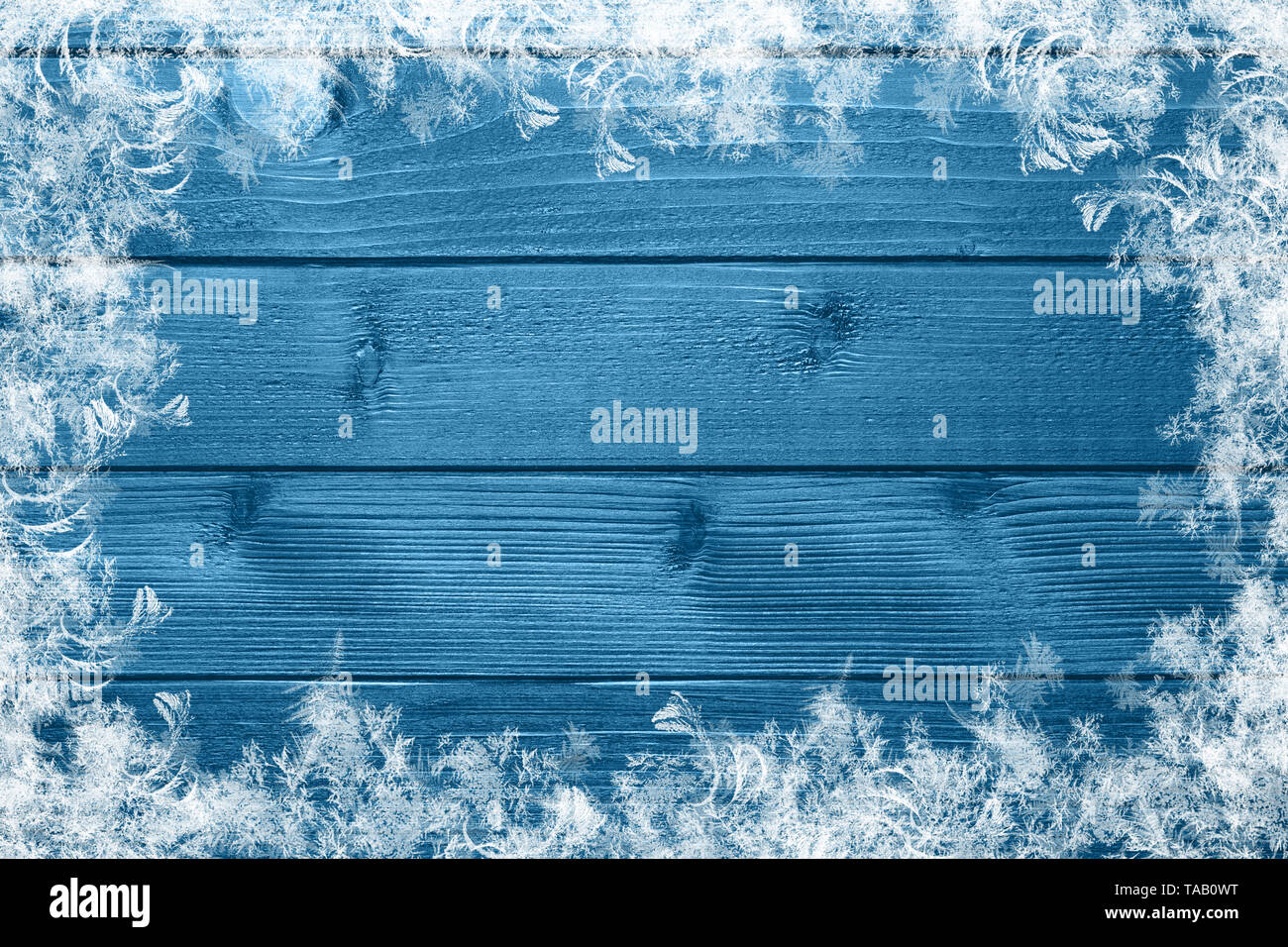 blue wooden winter background Stock Photo - Alamy
