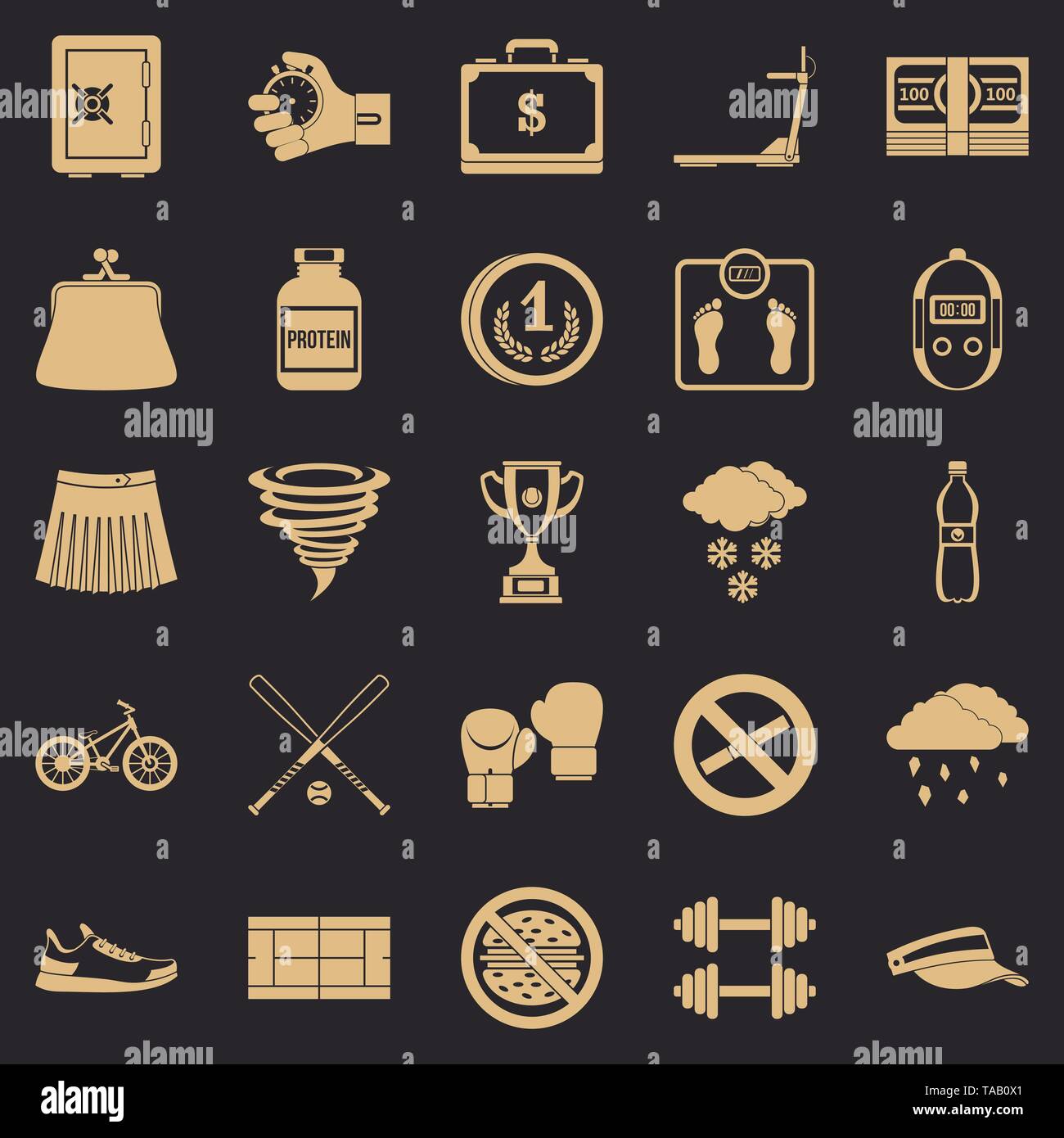 Successful start icons set, simple style Stock Vector Image & Art - Alamy