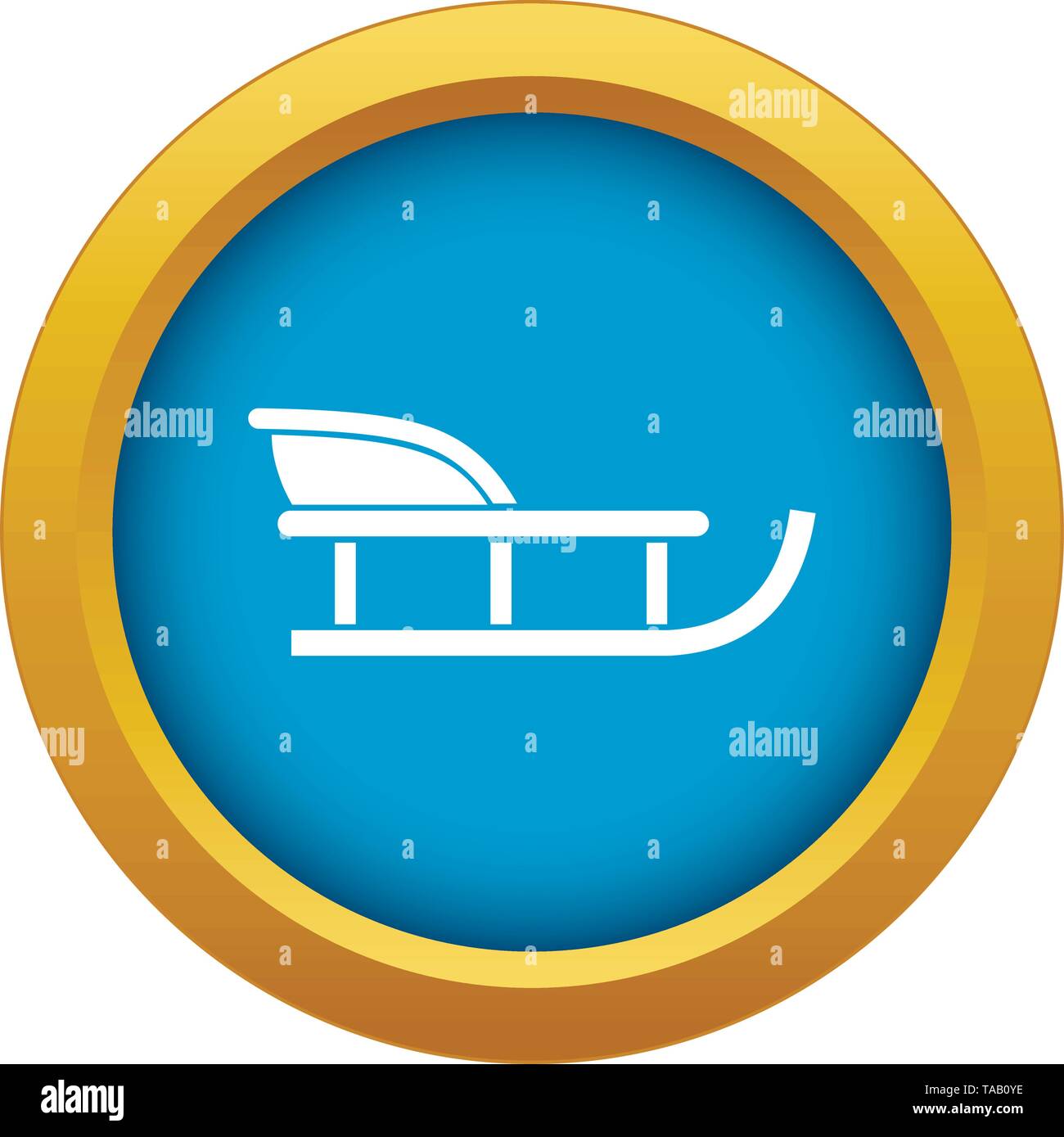 Sled icon blue vector isolated Stock Vector Image & Art - Alamy