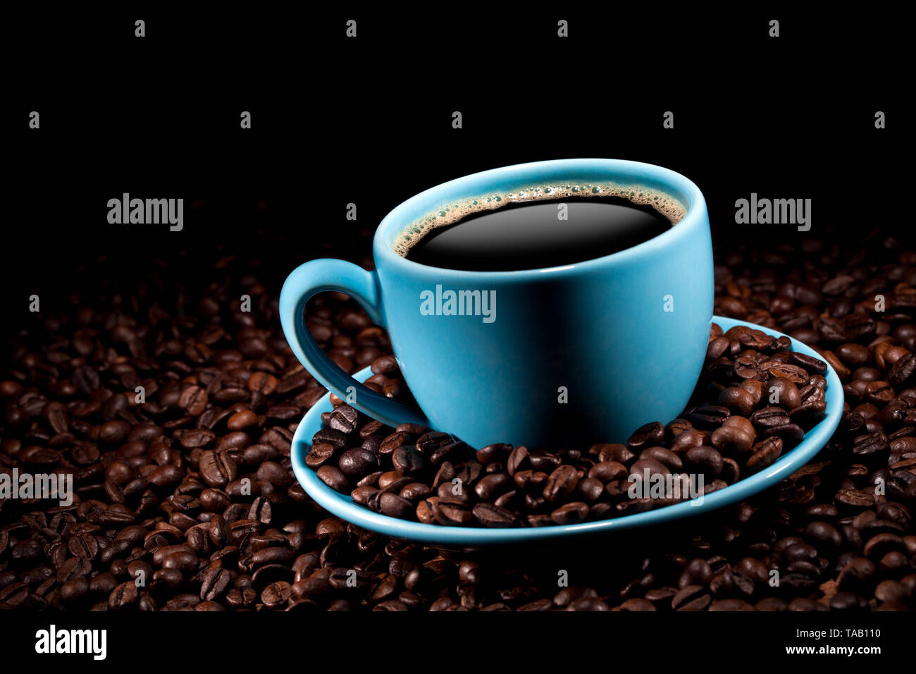 coffee cup background with coffee beans Stock Photo - Alamy