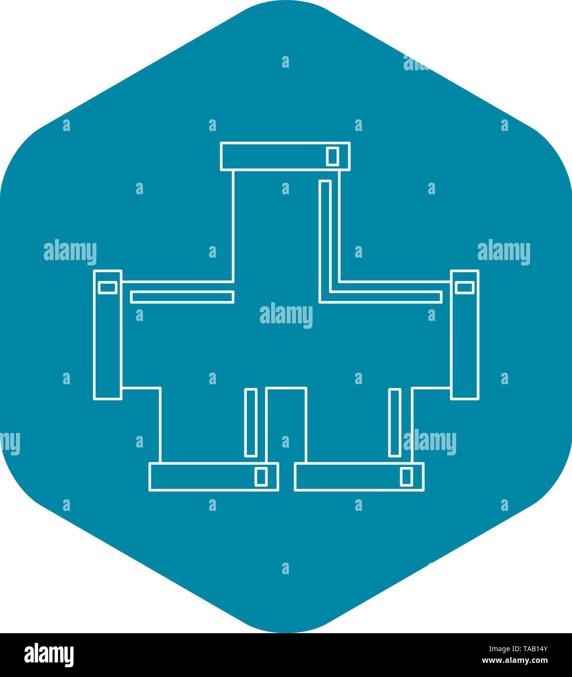 Piping connection icon, outline style Stock Vector Image & Art - Alamy