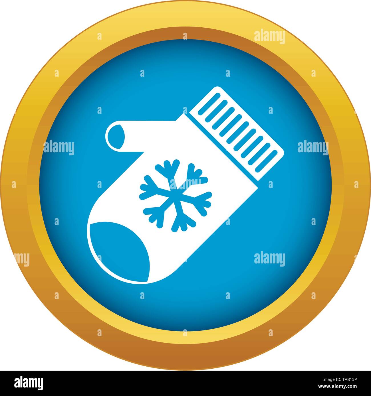 Mitten with snowflake icon blue vector isolated Stock Vector Image ...