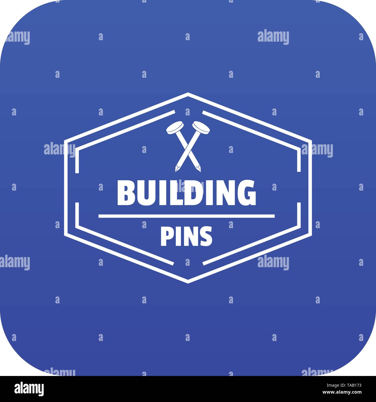 Building pin icon blue vector Stock Vector Image & Art - Alamy
