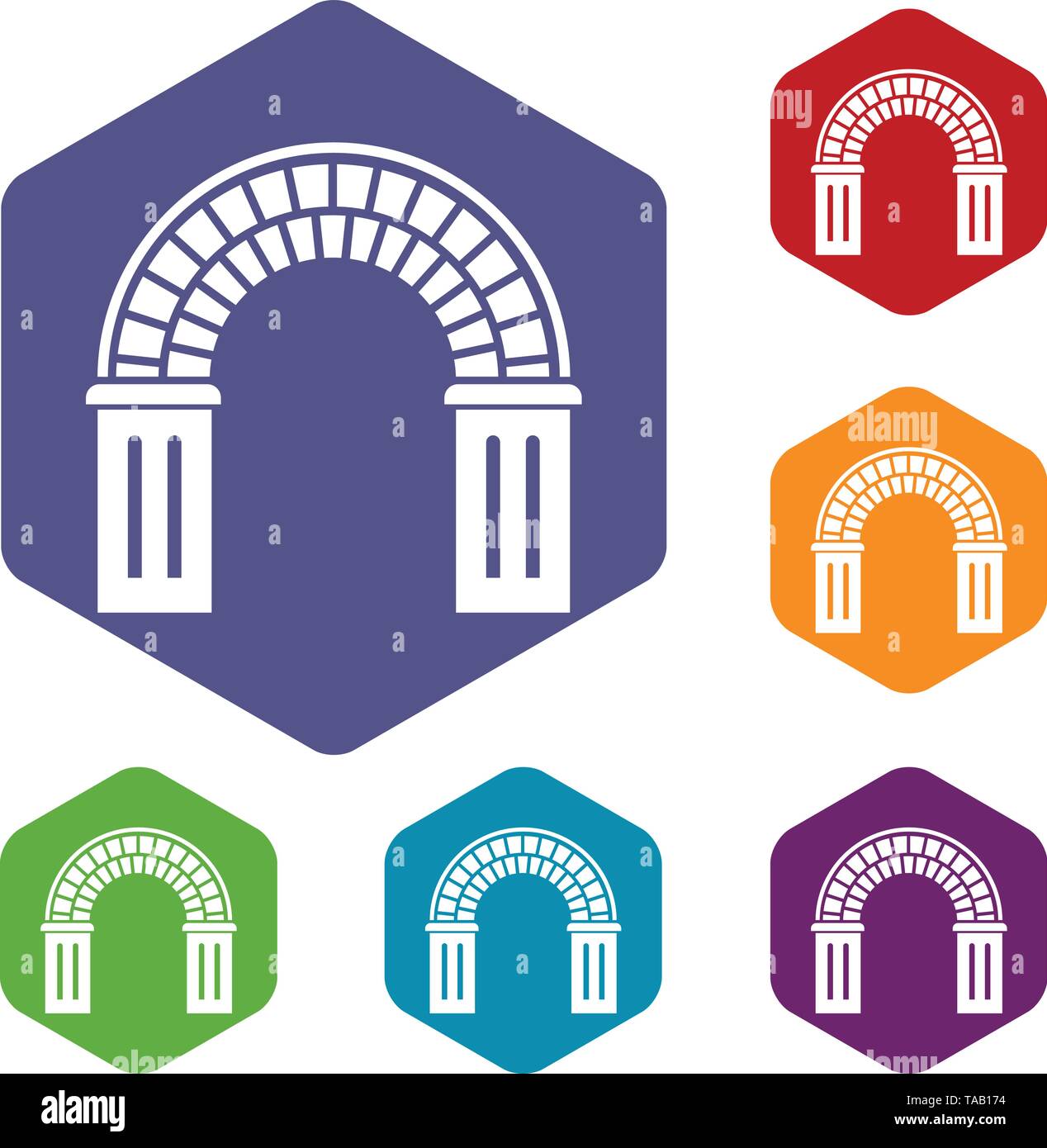 Window arch icons vector hexahedron Stock Vector Image & Art - Alamy