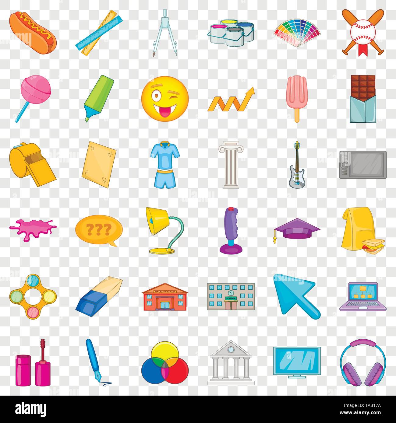 Ruler icons set, cartoon style Stock Vector Image & Art - Alamy