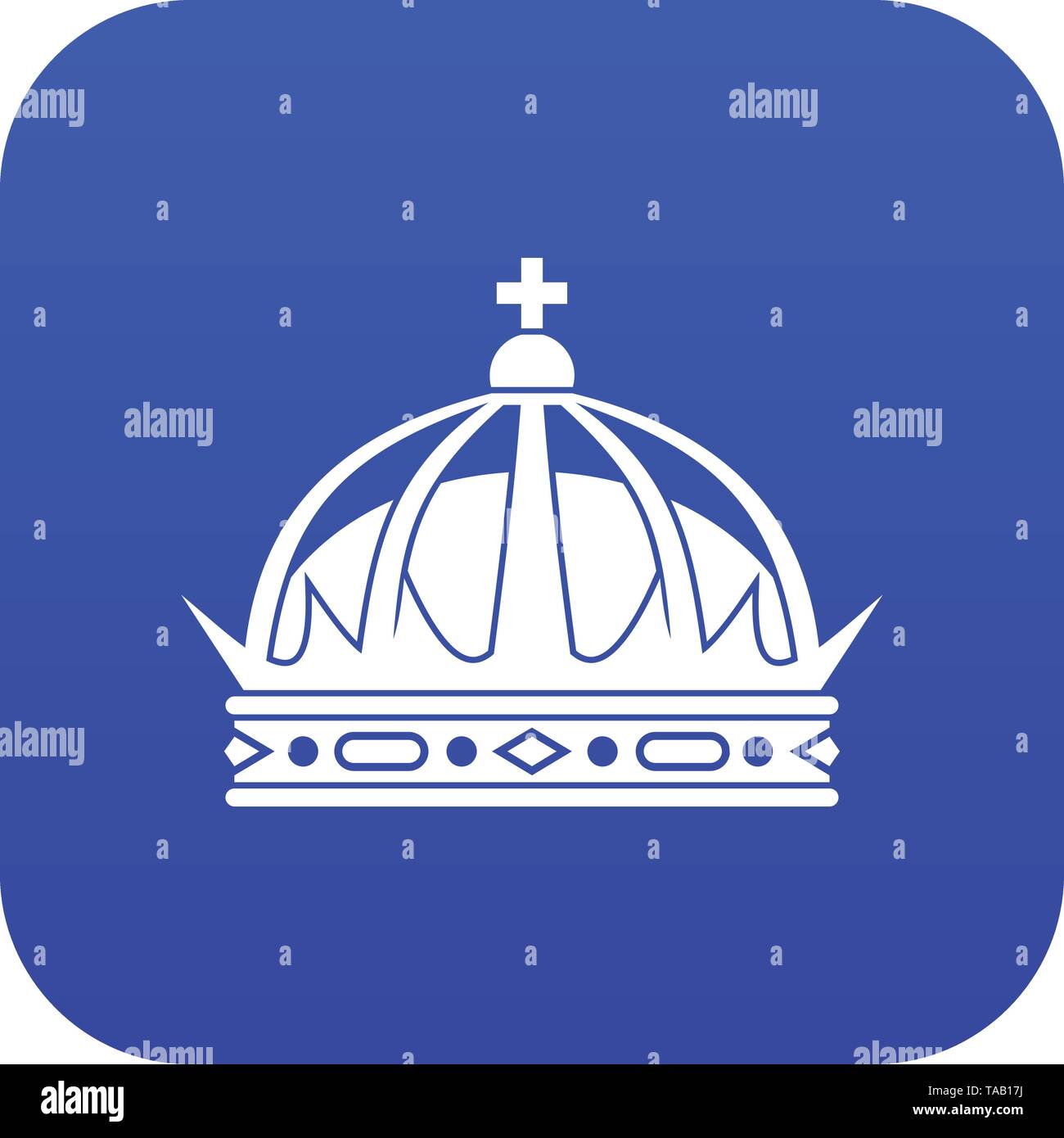 Crown icon digital blue Stock Vector Image & Art - Alamy