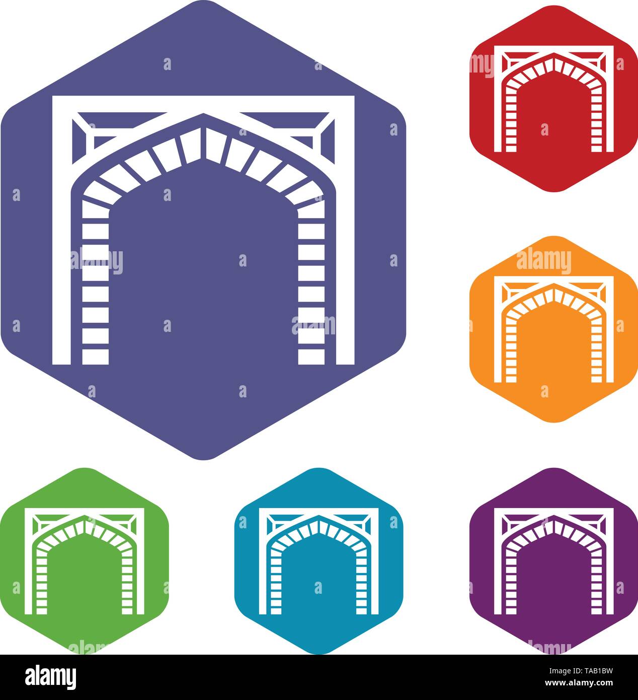 Gate icons vector hexahedron Stock Vector Image & Art - Alamy