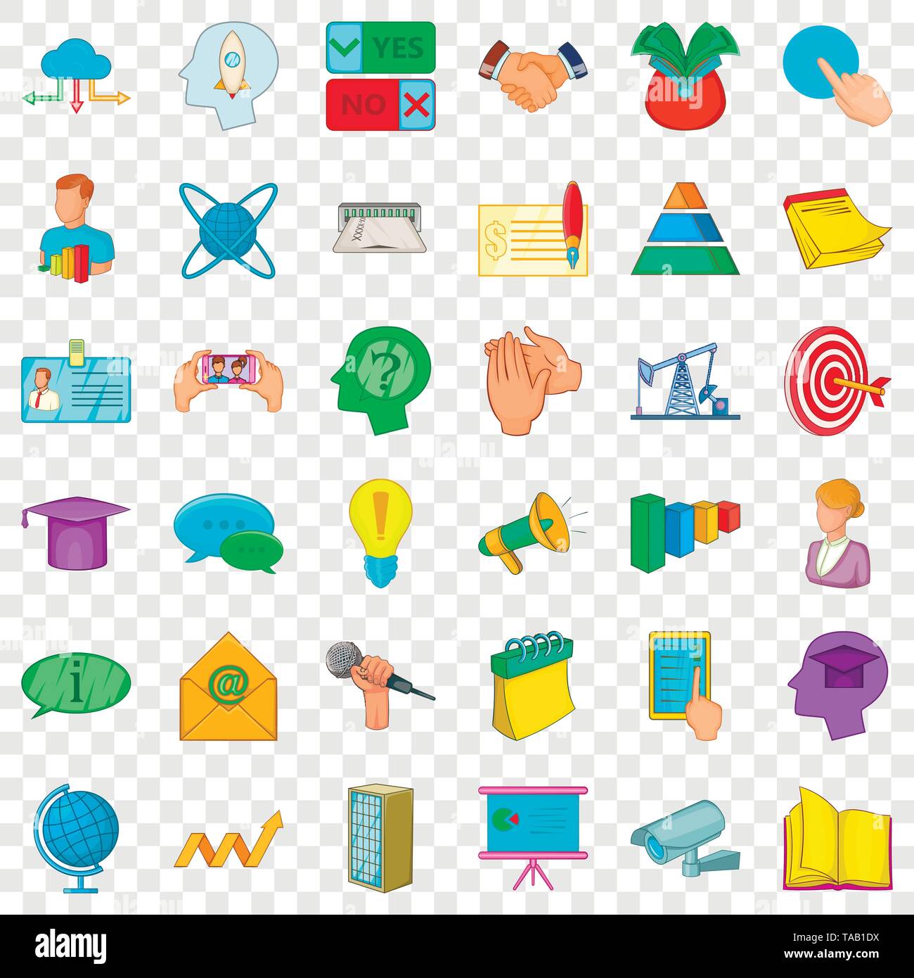 Congress icons set, cartoon style Stock Vector Image & Art - Alamy