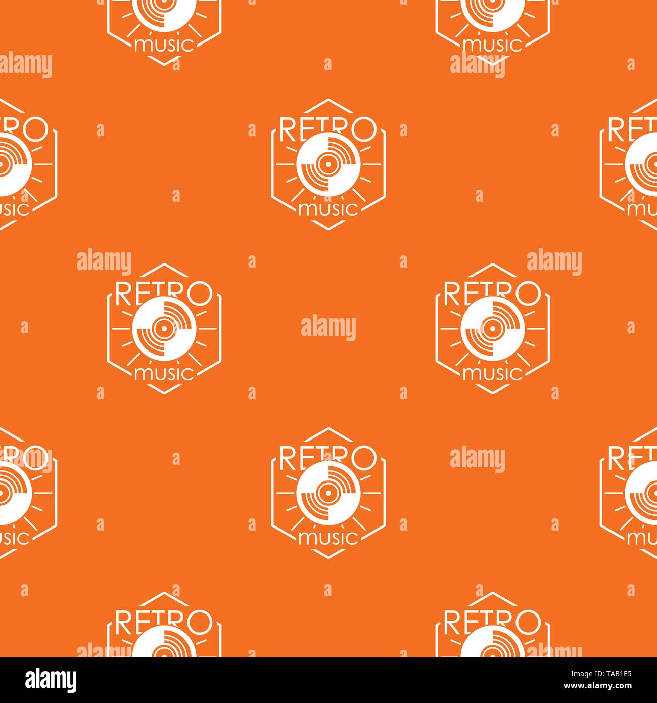 Retro music pattern vector orange Stock Vector Image & Art - Alamy