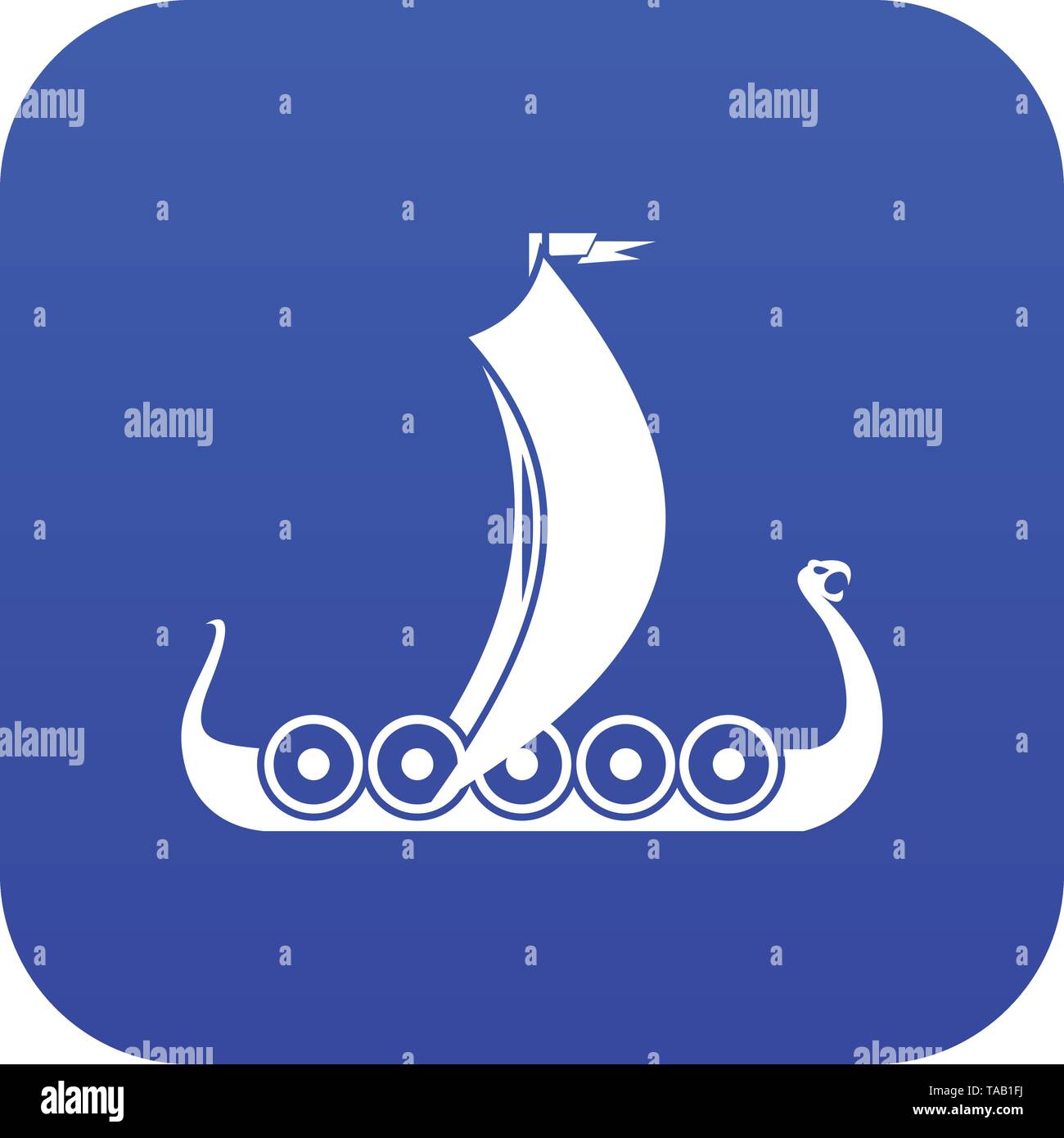 Medieval boat icon digital blue Stock Vector Image & Art - Alamy