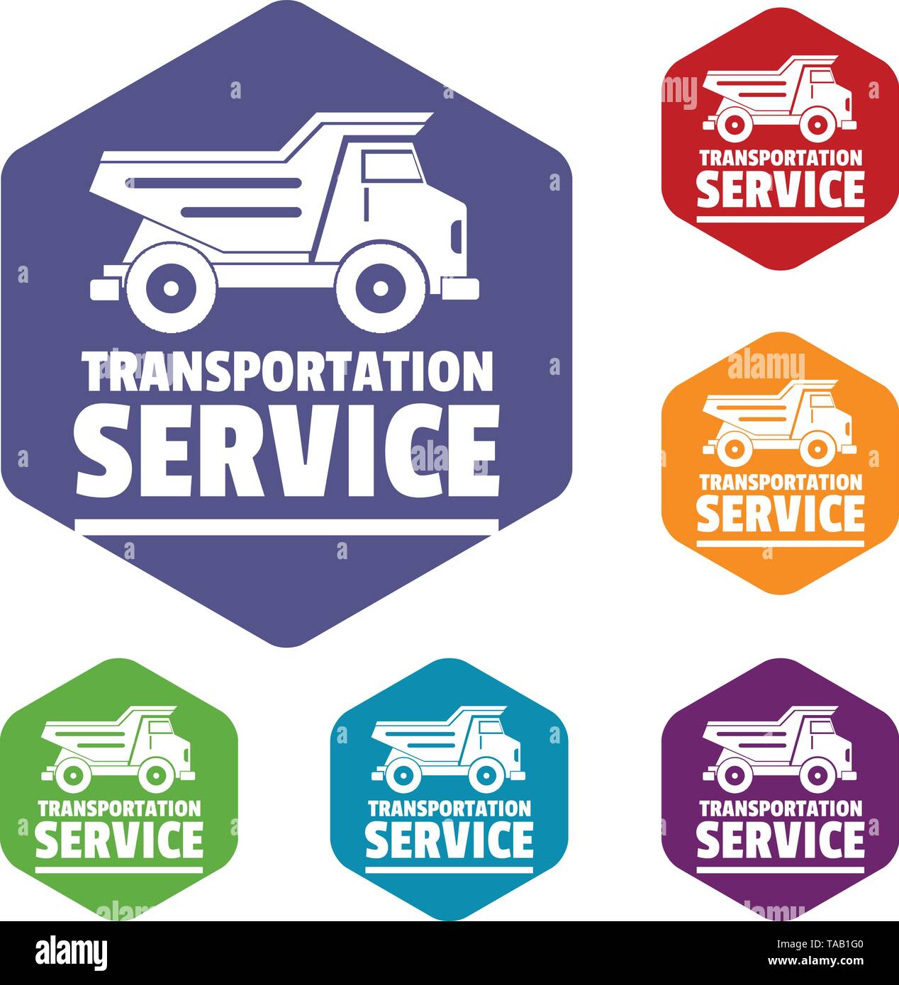 Transportation company icons vector hexahedron Stock Vector Image & Art ...