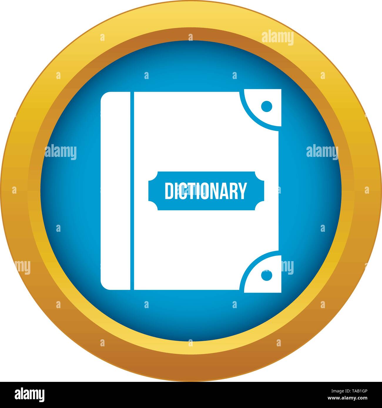 English dictionary icon blue vector isolated Stock Vector Image & Art ...