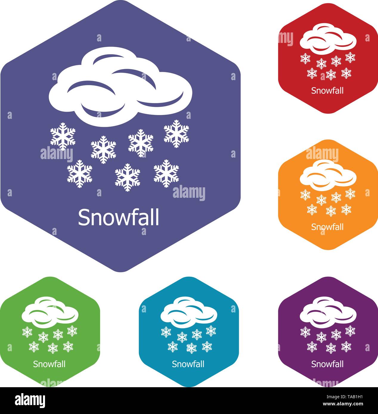 Snowfall icons vector hexahedron Stock Vector Image & Art - Alamy