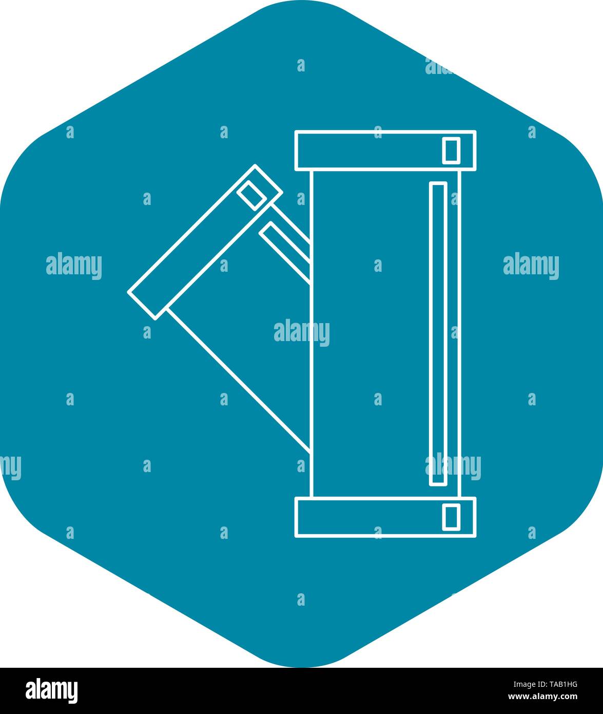 Tee plumbing fitting icon, outline style Stock Vector Image & Art - Alamy