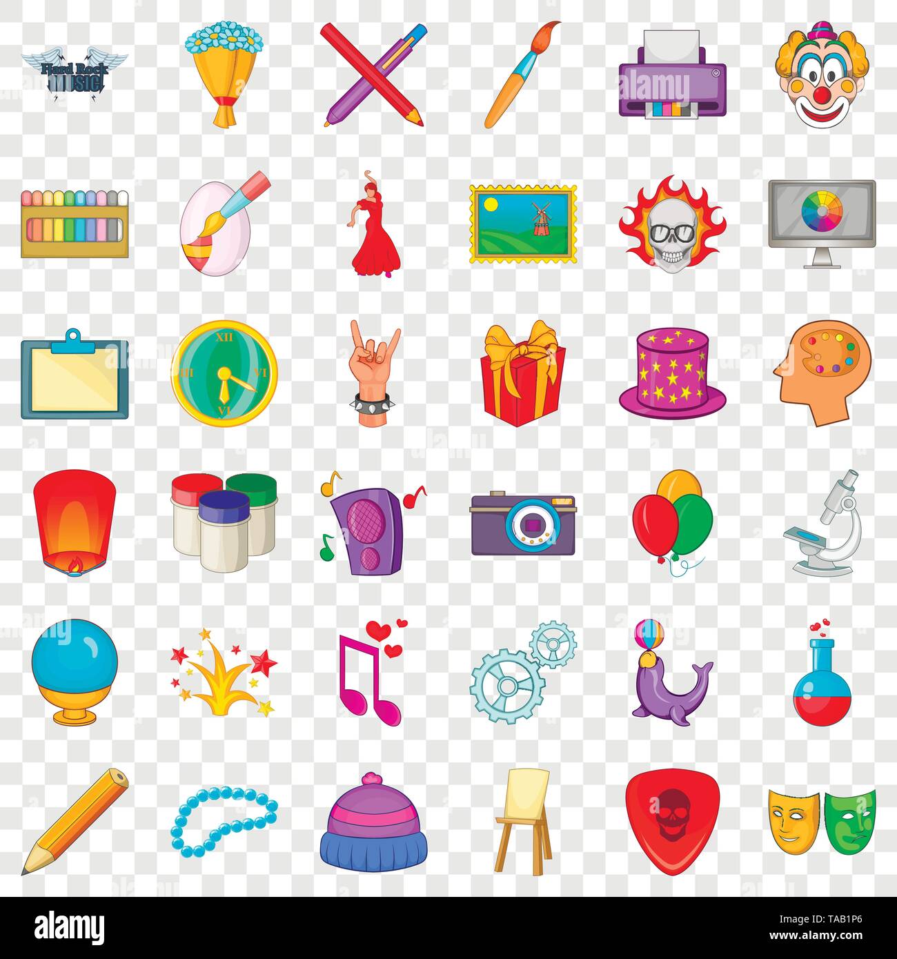 Firework icons set, cartoon style Stock Vector Image & Art - Alamy