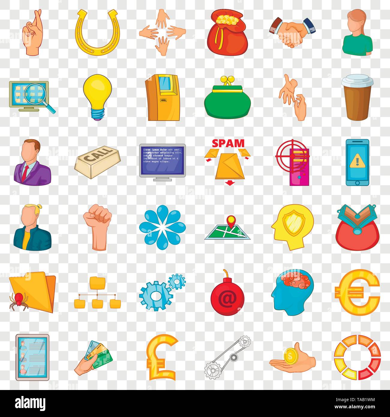 Call button icons set, cartoon style Stock Vector Image & Art - Alamy