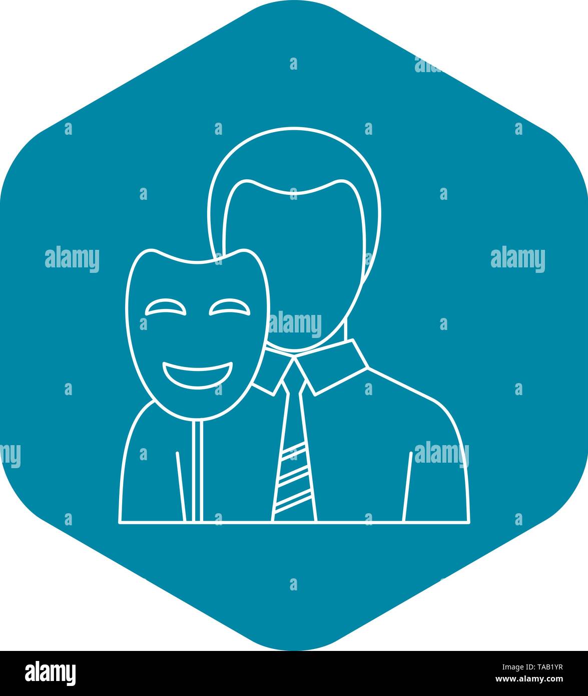 Businessman holding disguise mask icon Stock Vector Image & Art - Alamy