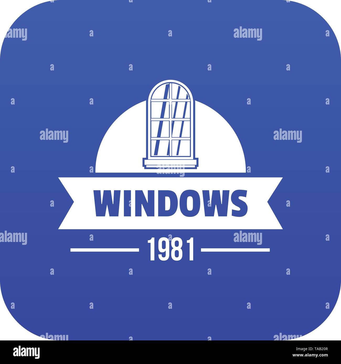 Modern window icon blue vector Stock Vector Image & Art - Alamy
