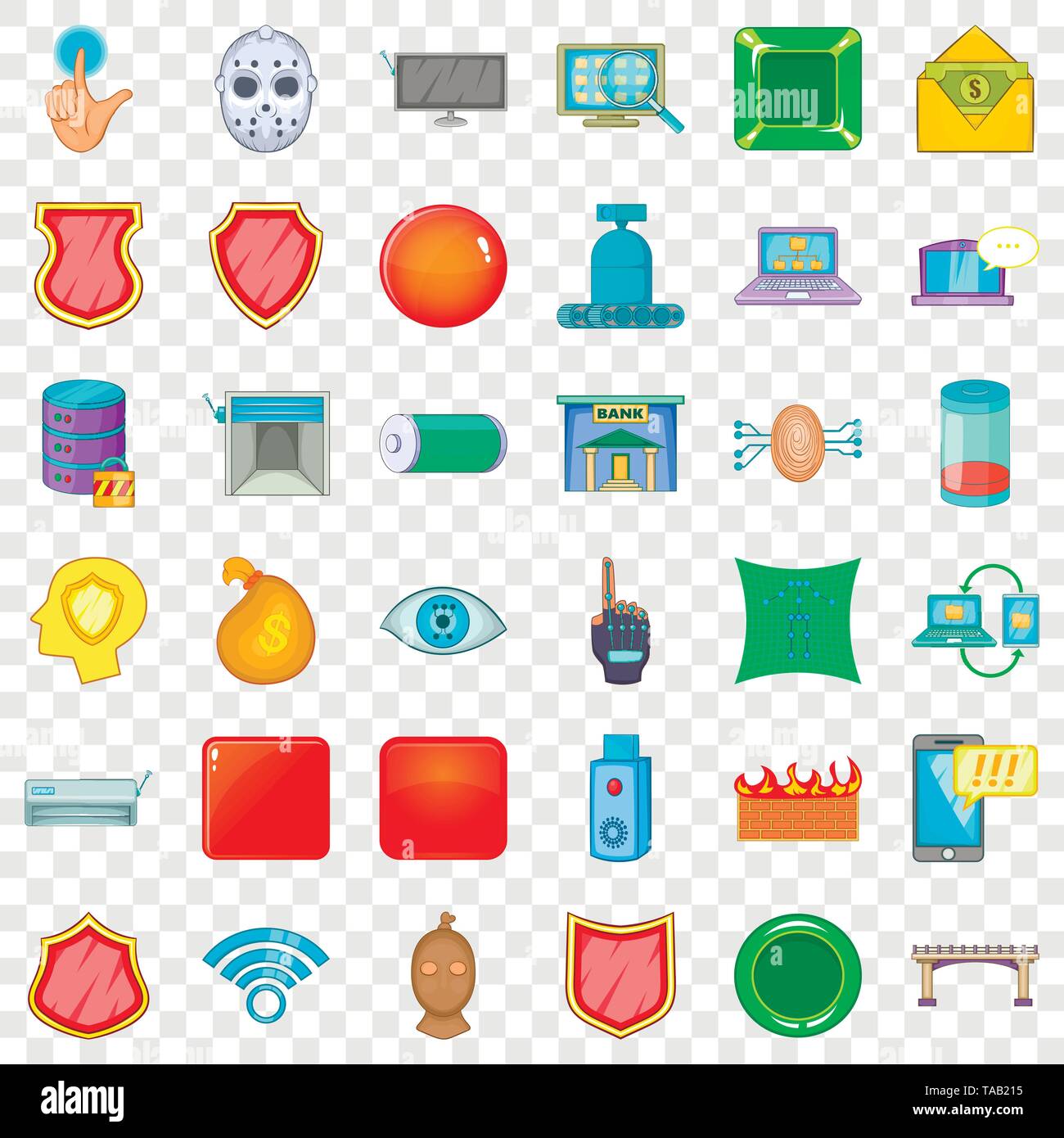 Criminal icons set, cartoon style Stock Vector Image & Art - Alamy
