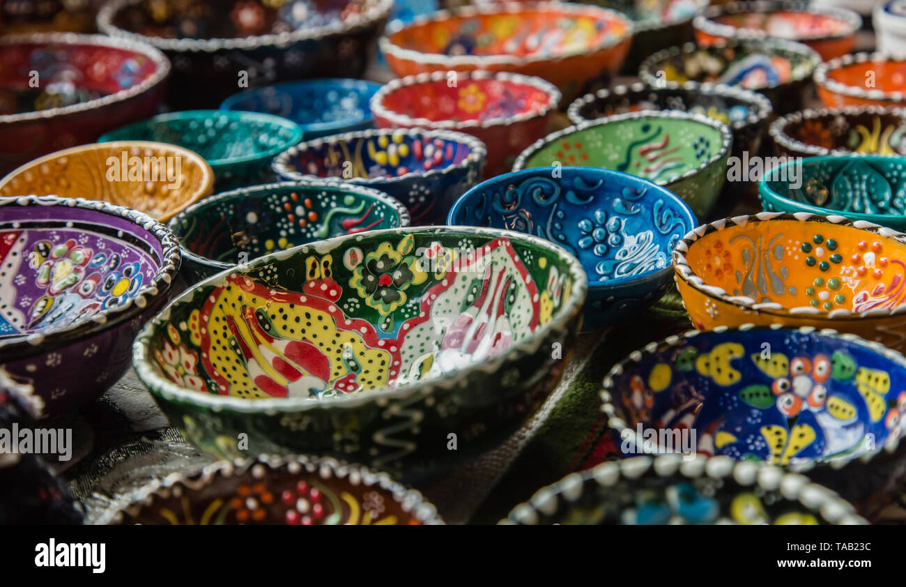 Beautiful handmade turkish plates hi-res stock photography and images ...