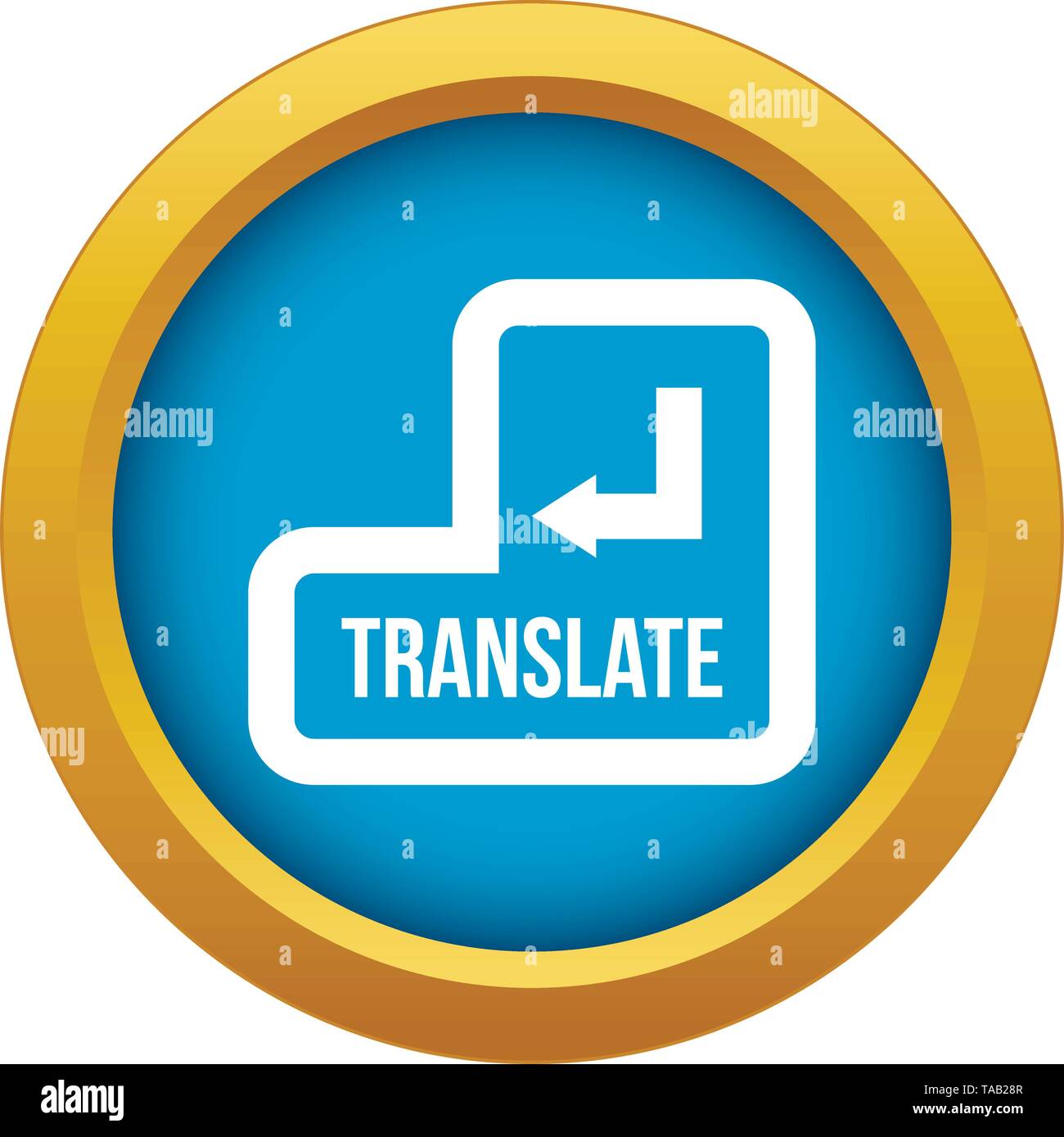 Translate button icon blue vector isolated Stock Vector Image & Art - Alamy