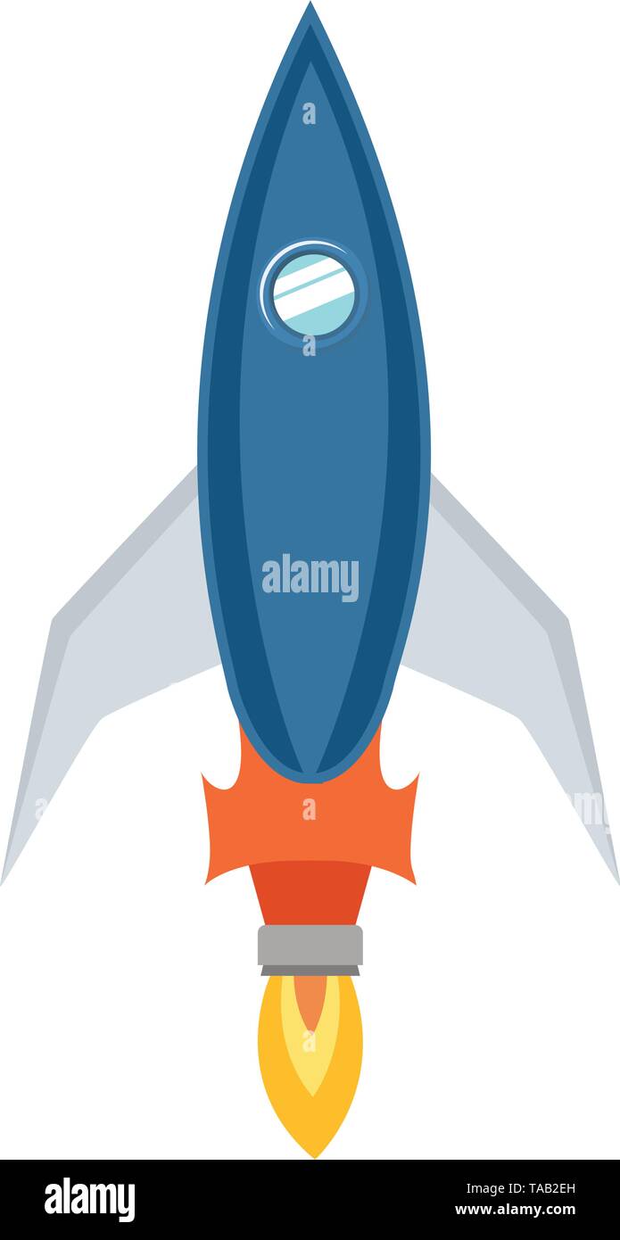 rocket taking off in white background Stock Vector Image & Art - Alamy