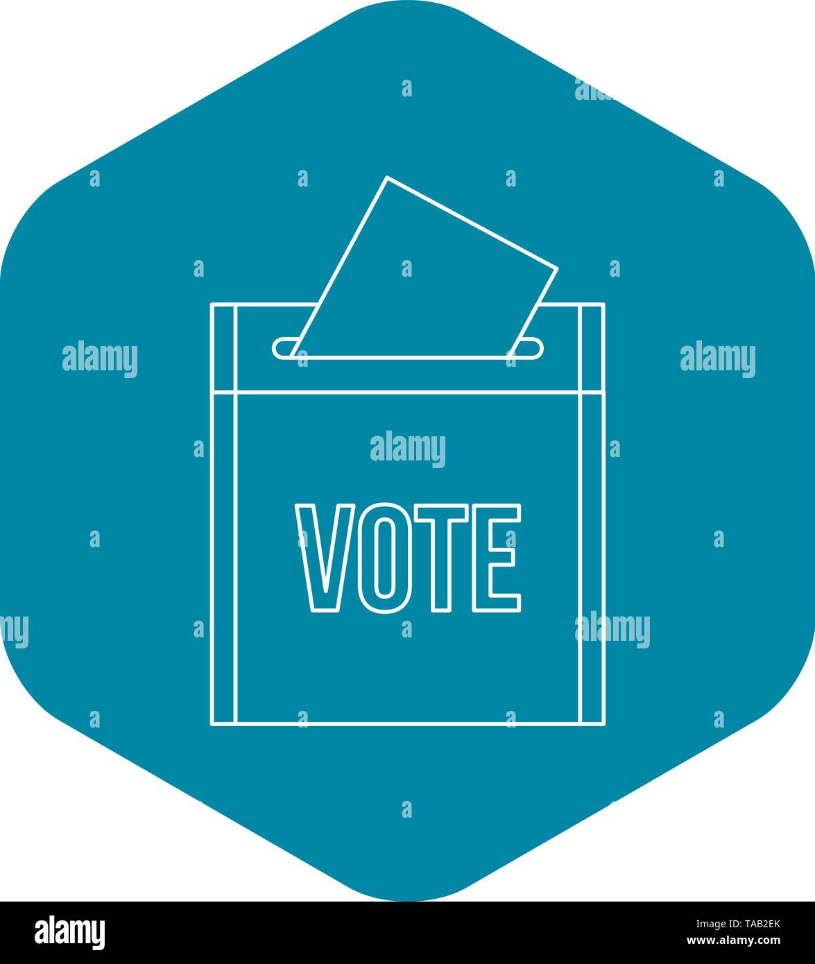 Vote box icon, outline style Stock Vector Image & Art - Alamy