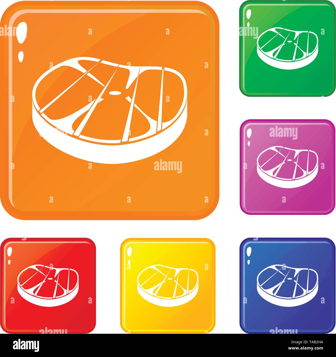 Steak icons set vector color Stock Vector Image & Art - Alamy