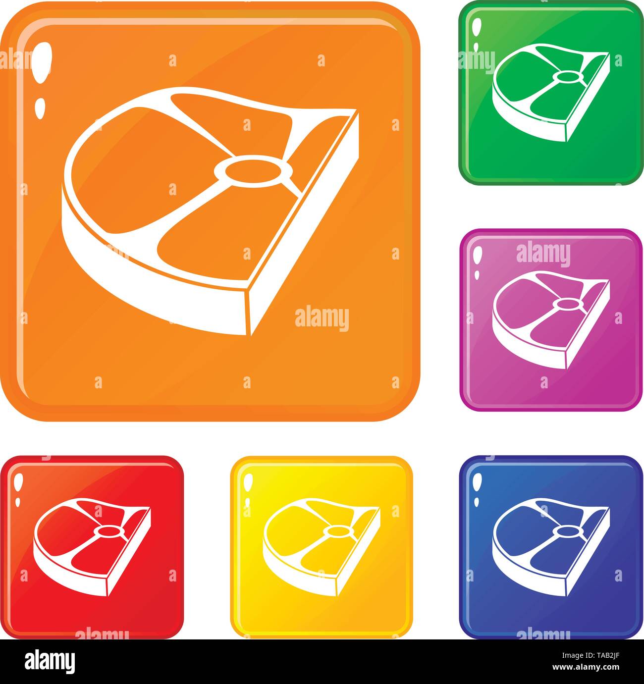 Steak icons set vector color Stock Vector Image & Art - Alamy