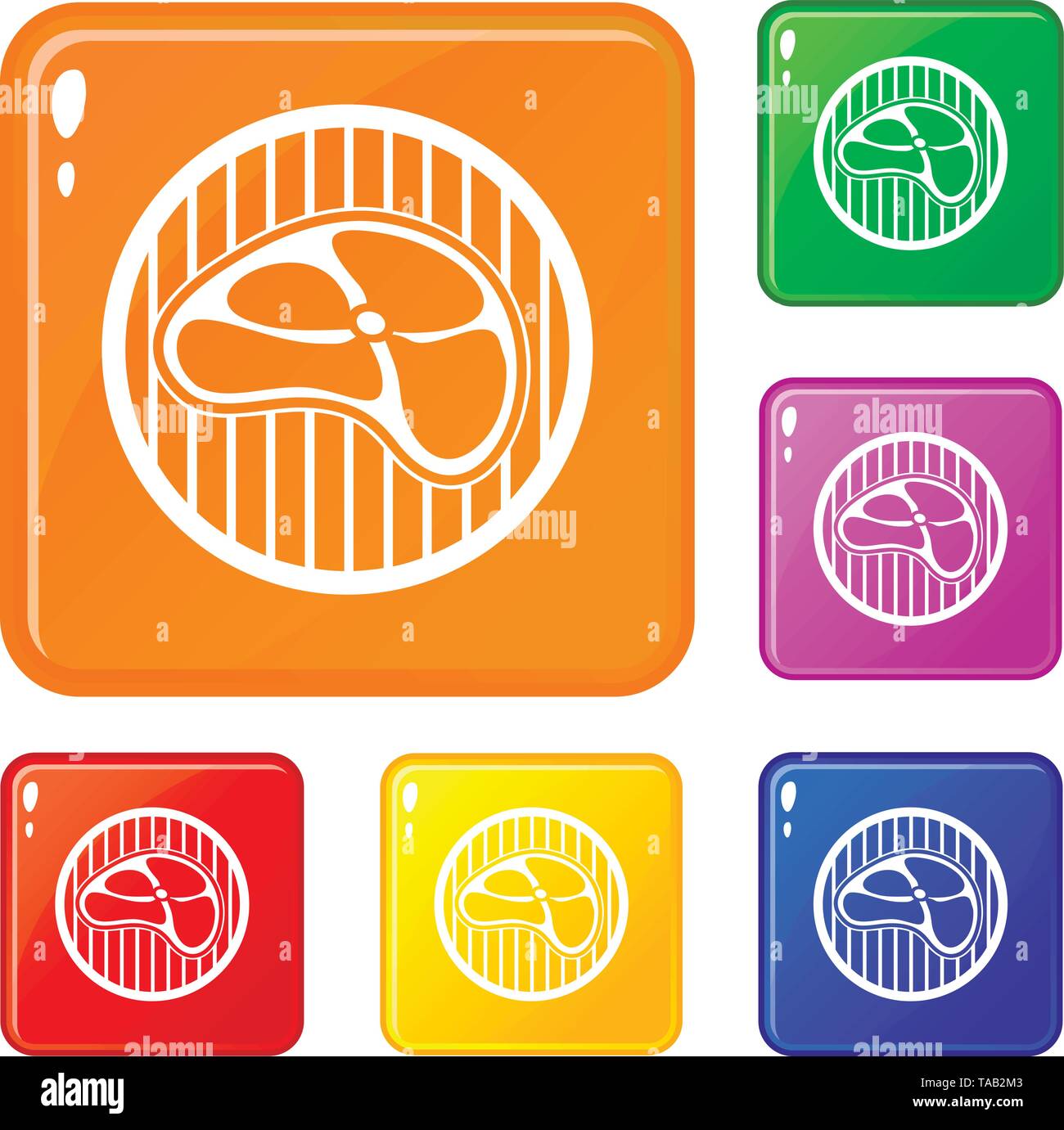 Steak icons set vector color Stock Vector Image & Art - Alamy