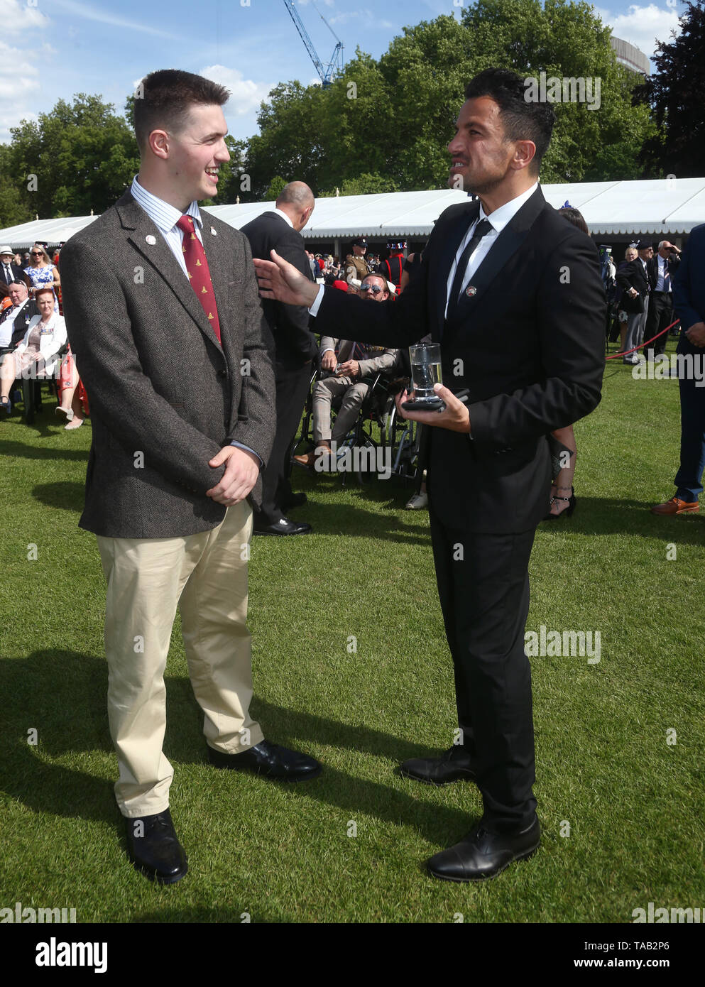 Peter Andre (right) with Matthew Hillier, aged 20, and the youngest ...