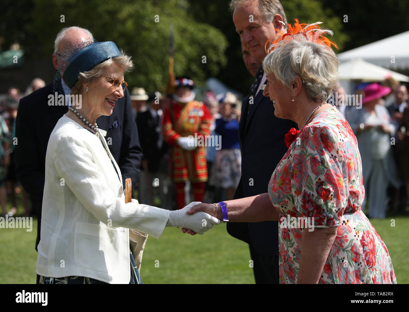 The Duchess of Gloucester (left) greeting Rosie Thompson, Head of ...