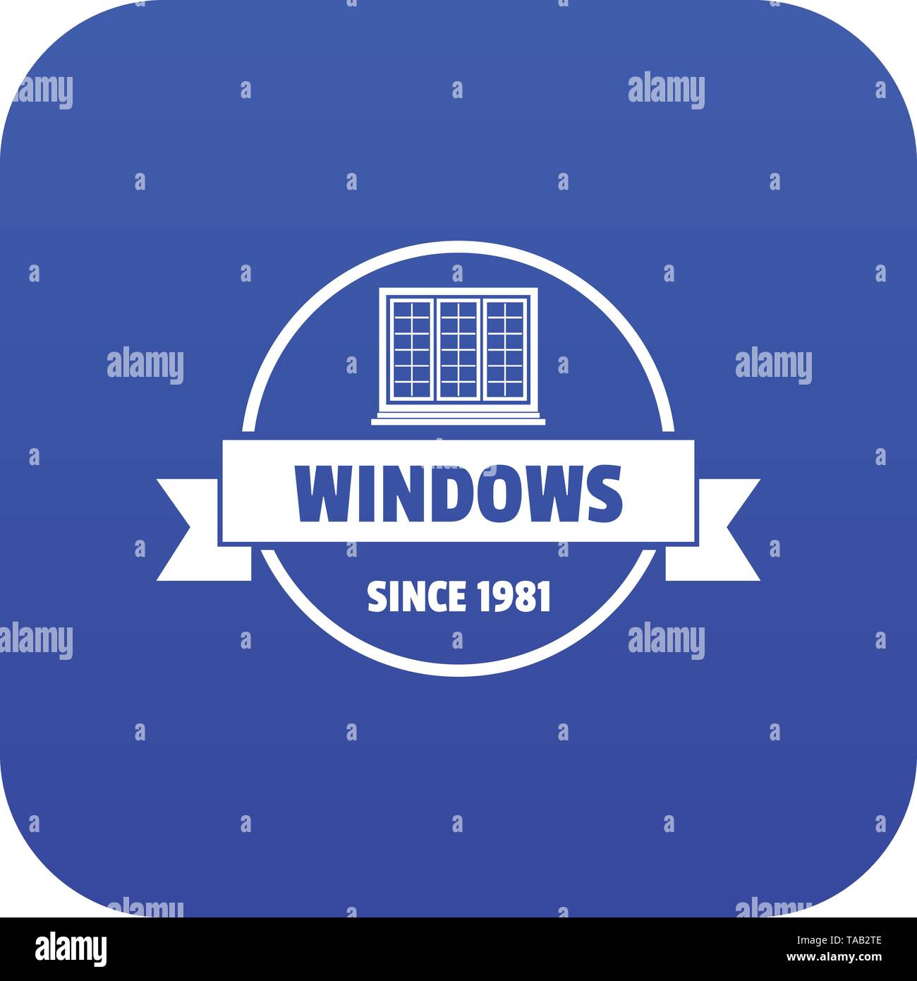 Construction decotrative icon blue vector Stock Vector Image & Art - Alamy