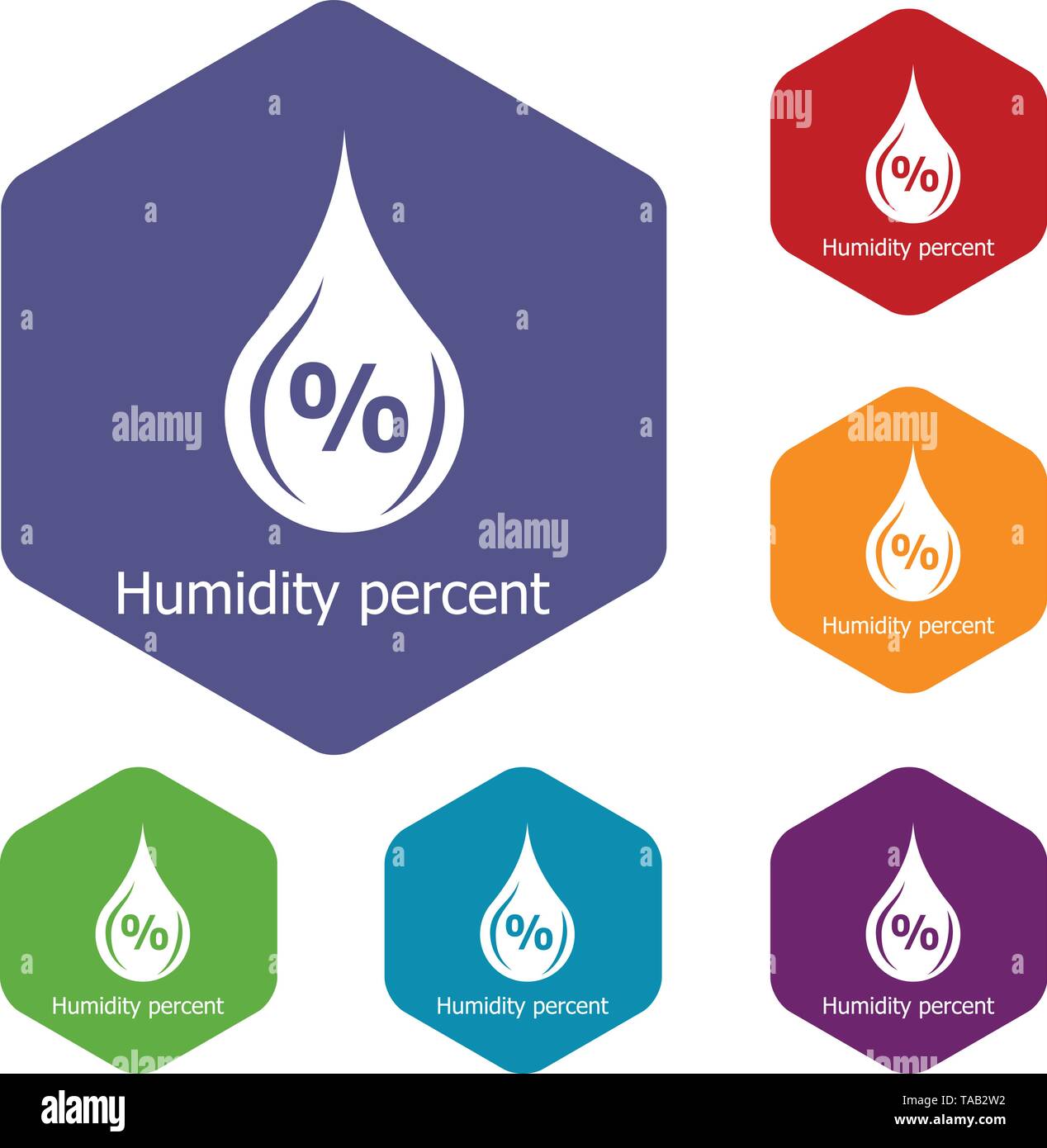 Humidity percent icons vector hexahedron Stock Vector Image & Art - Alamy