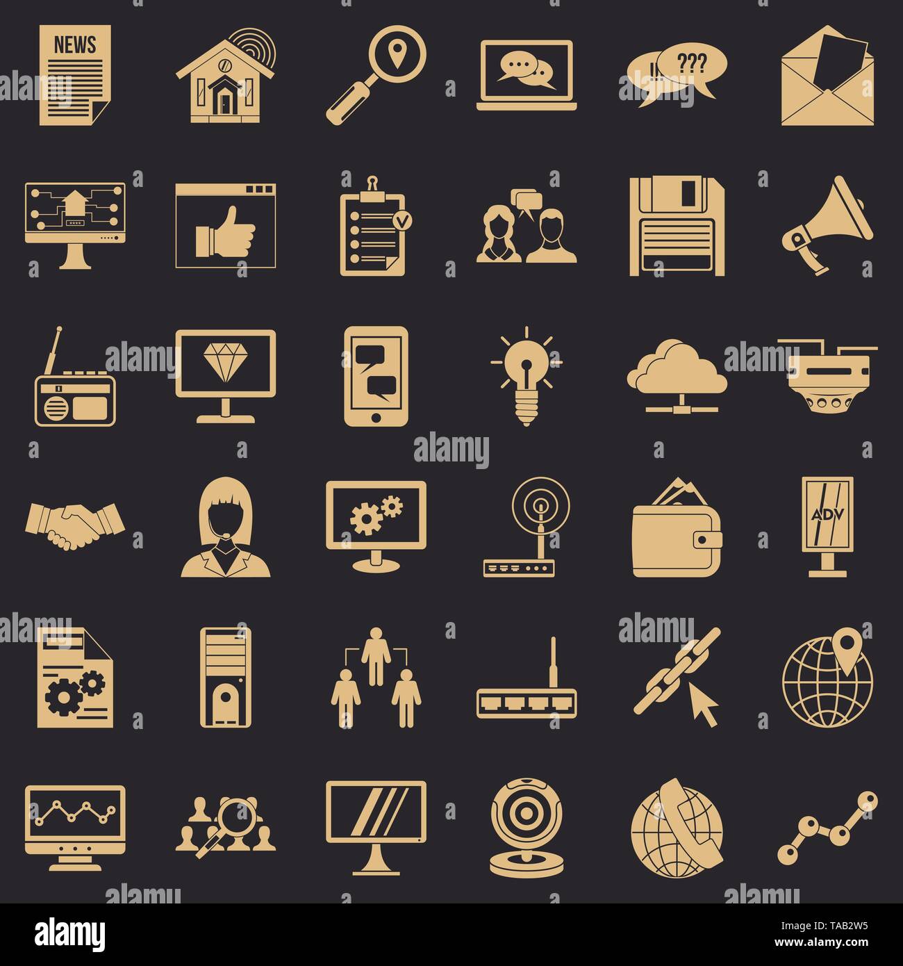 Support icons set, simple style Stock Vector Image & Art - Alamy