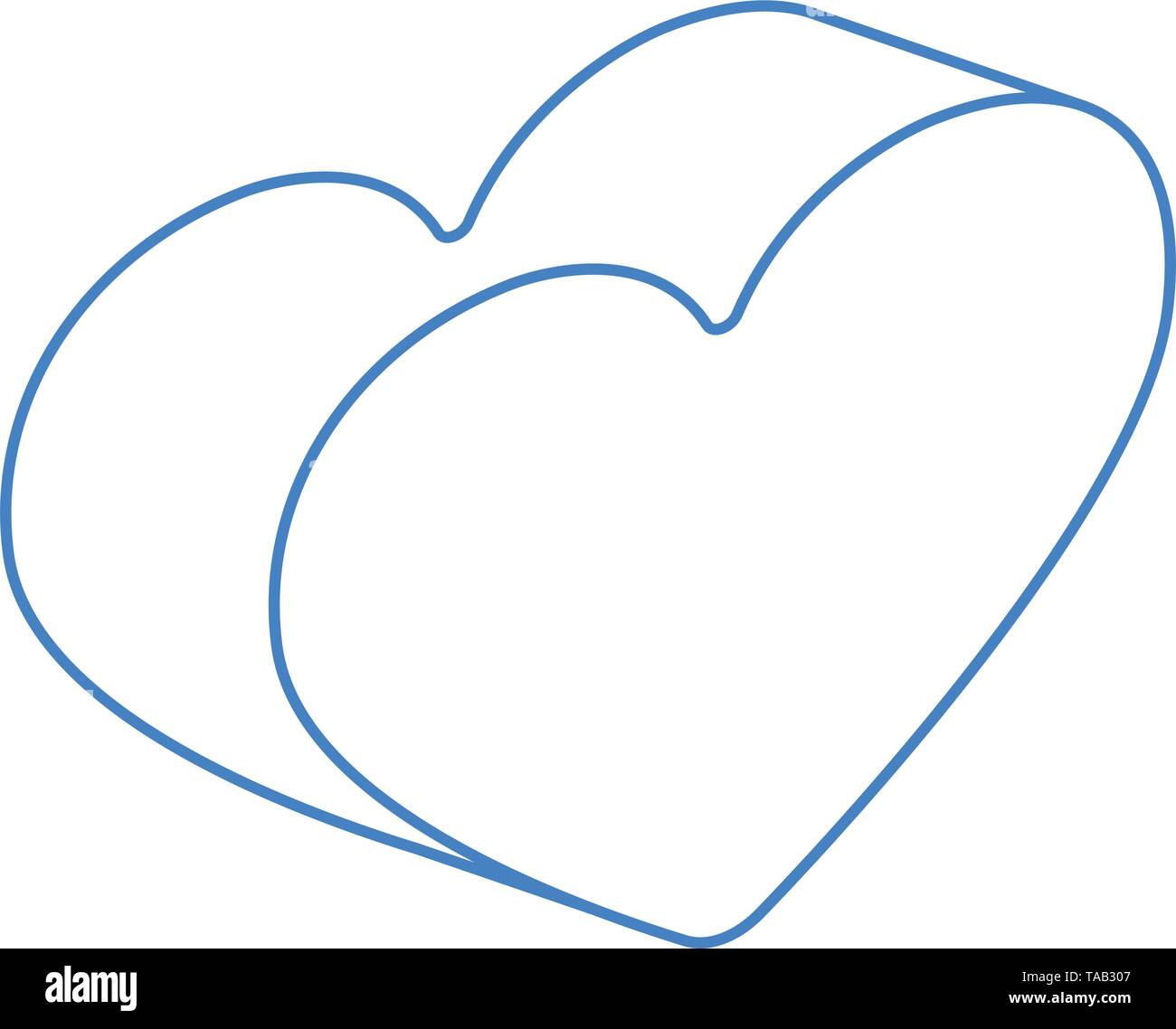 heart isometric isolated icon Stock Vector Image & Art - Alamy
