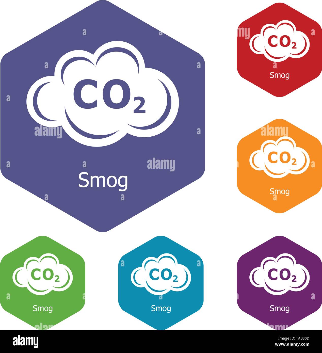 Smog icons vector hexahedron Stock Vector Image & Art - Alamy